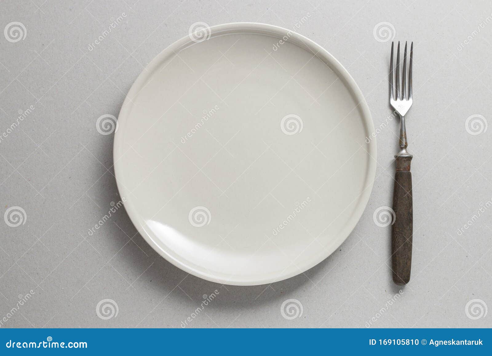 Top view empty plate stock photo. Image of home, hunger - 169105810