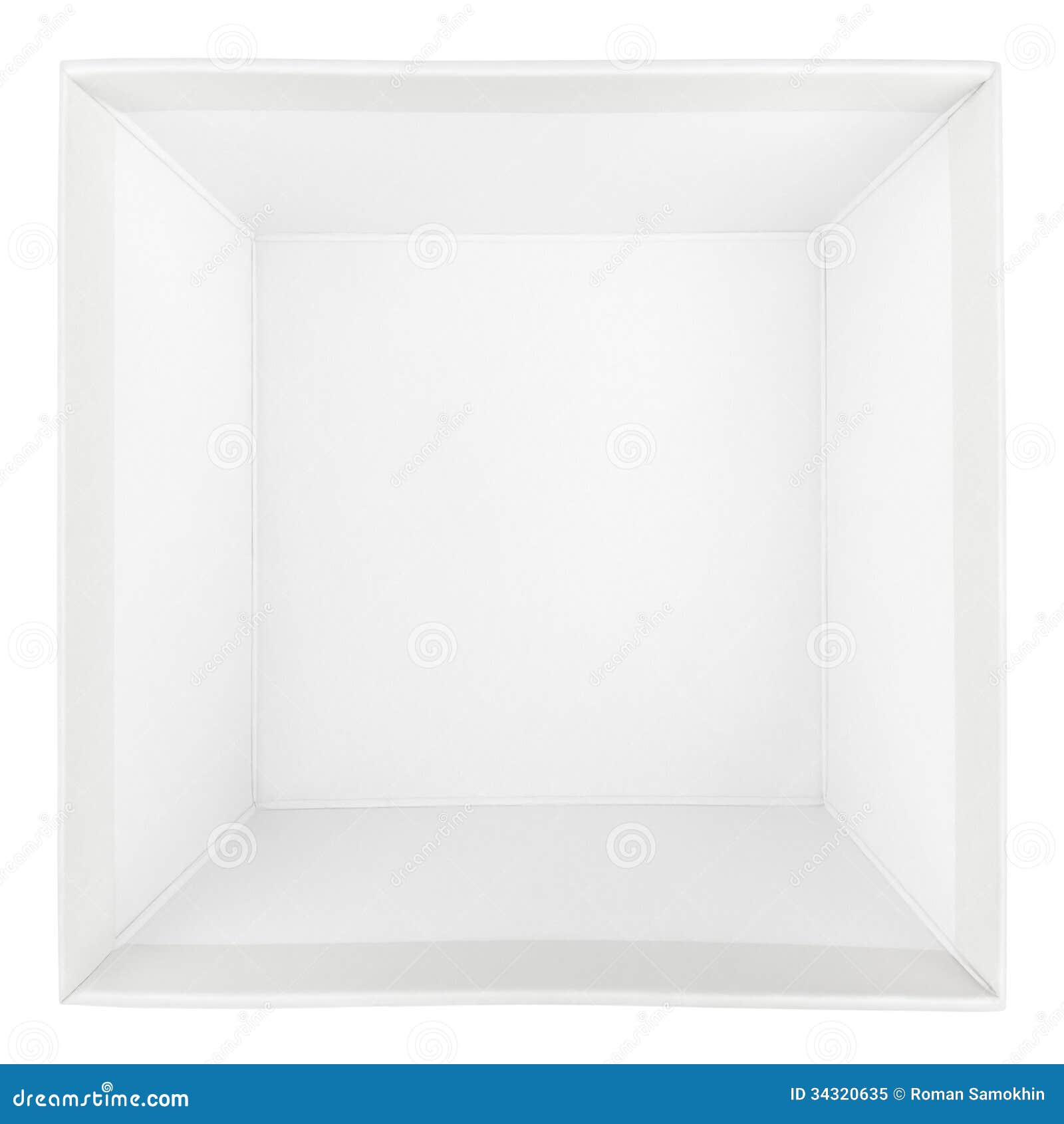 Top View of Empty Square Box Stock Image - Image of cardboard, case ...