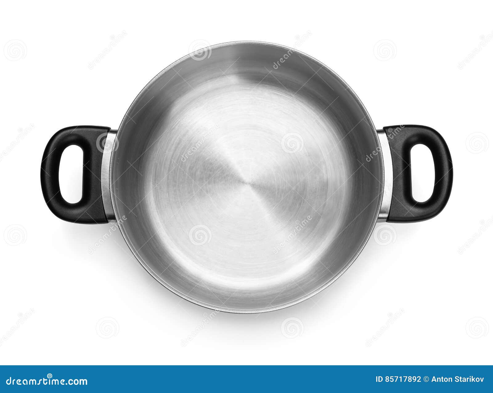 Top View of Empty Steel Cooking Pot Stock Photo - Image of cooking ...