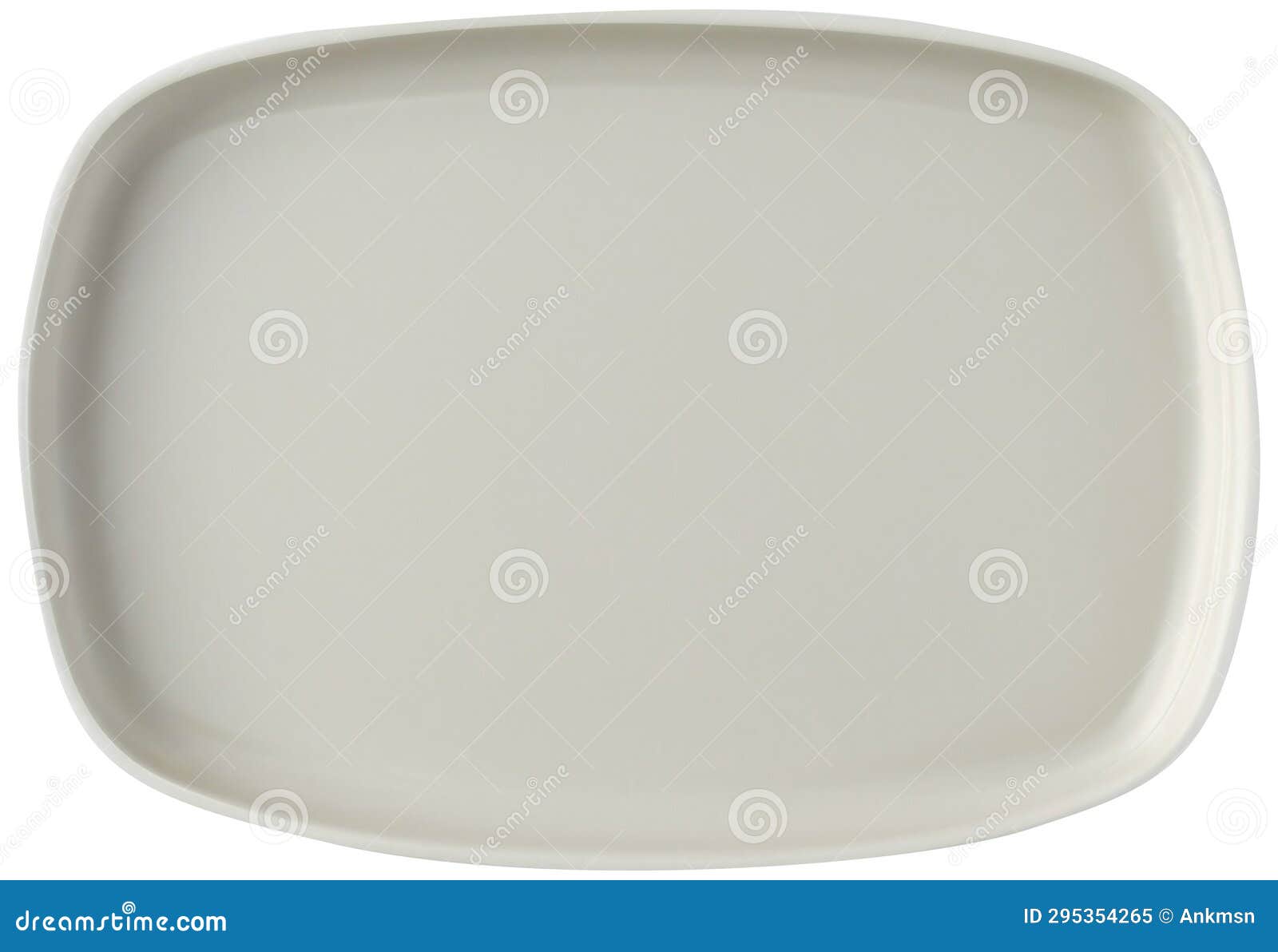 Top View of Empty Tray Isolated on Background Stock Illustration ...