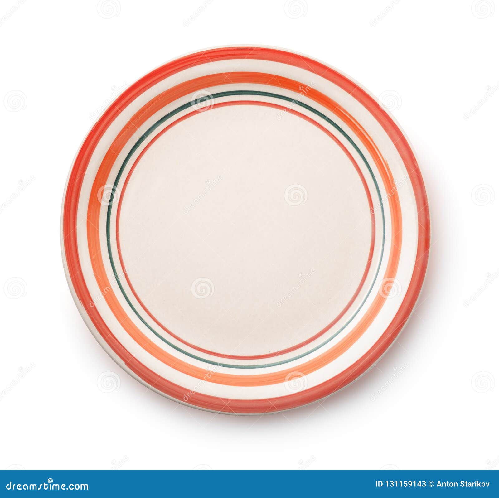 Top View of Empty Vintage Dish Stock Image - Image of design ...