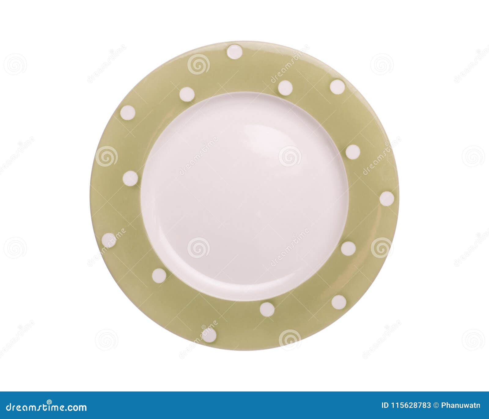 Top View Empty White New Ceramic Kitchen Dish Isolated on White. Stock ...