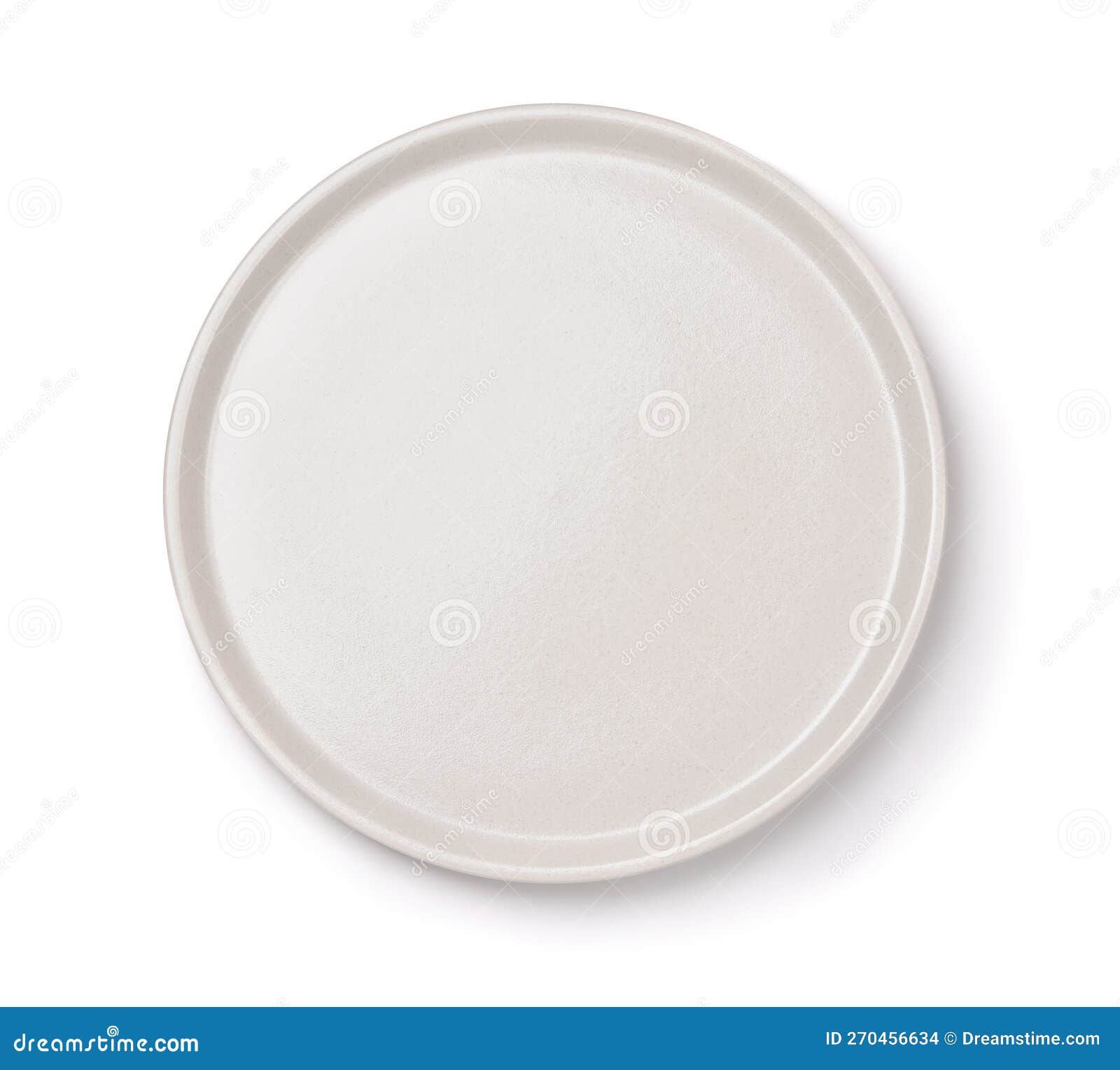 Top View of Empty White Round Ceramic Tray Stock Photo - Image of ...