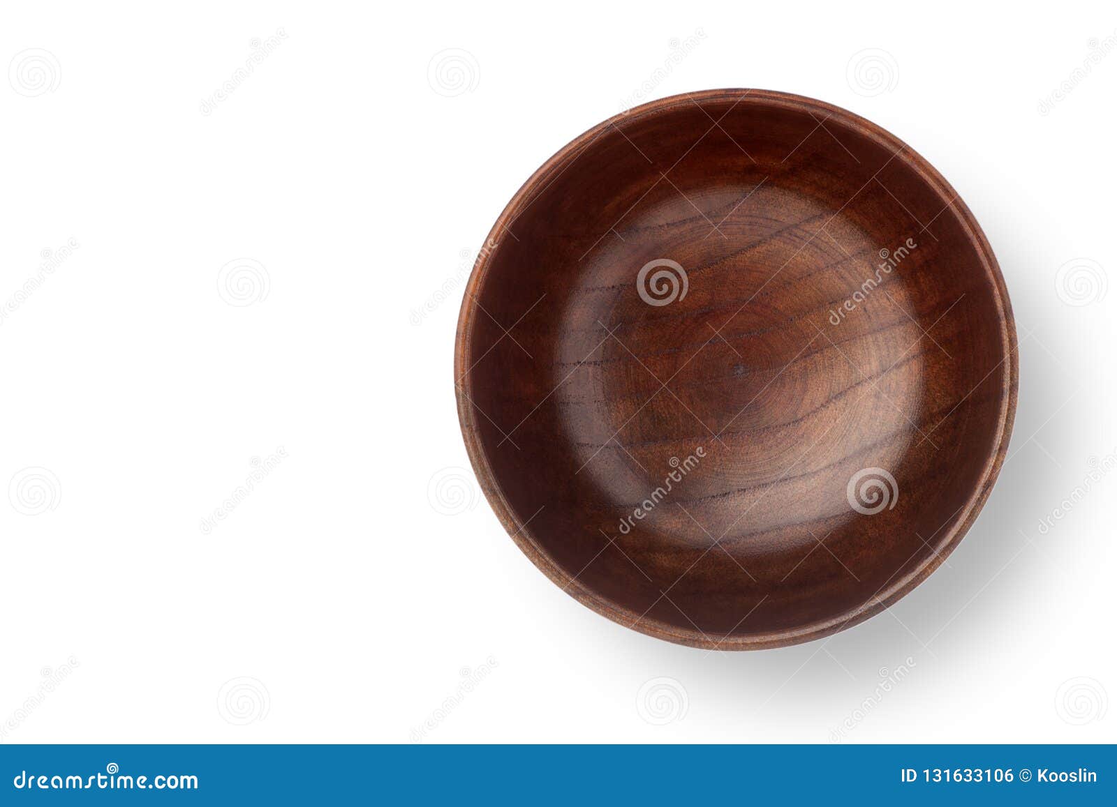 Top View of Empty Wooden Bowl Stock Photo - Image of brown, kitchenware ...