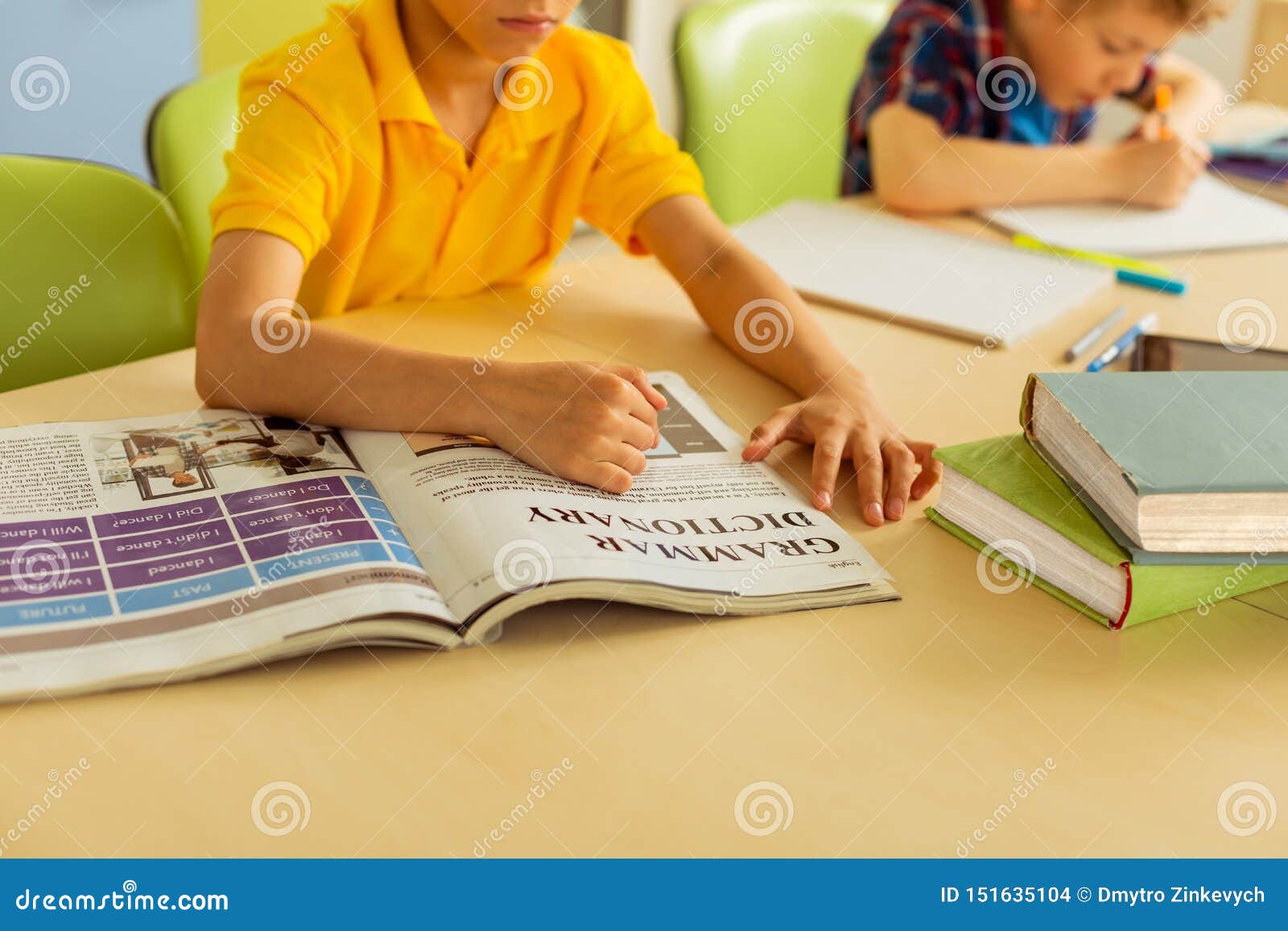 Top View of an English Book on the Desk Stock Photo - Image of daytime ...