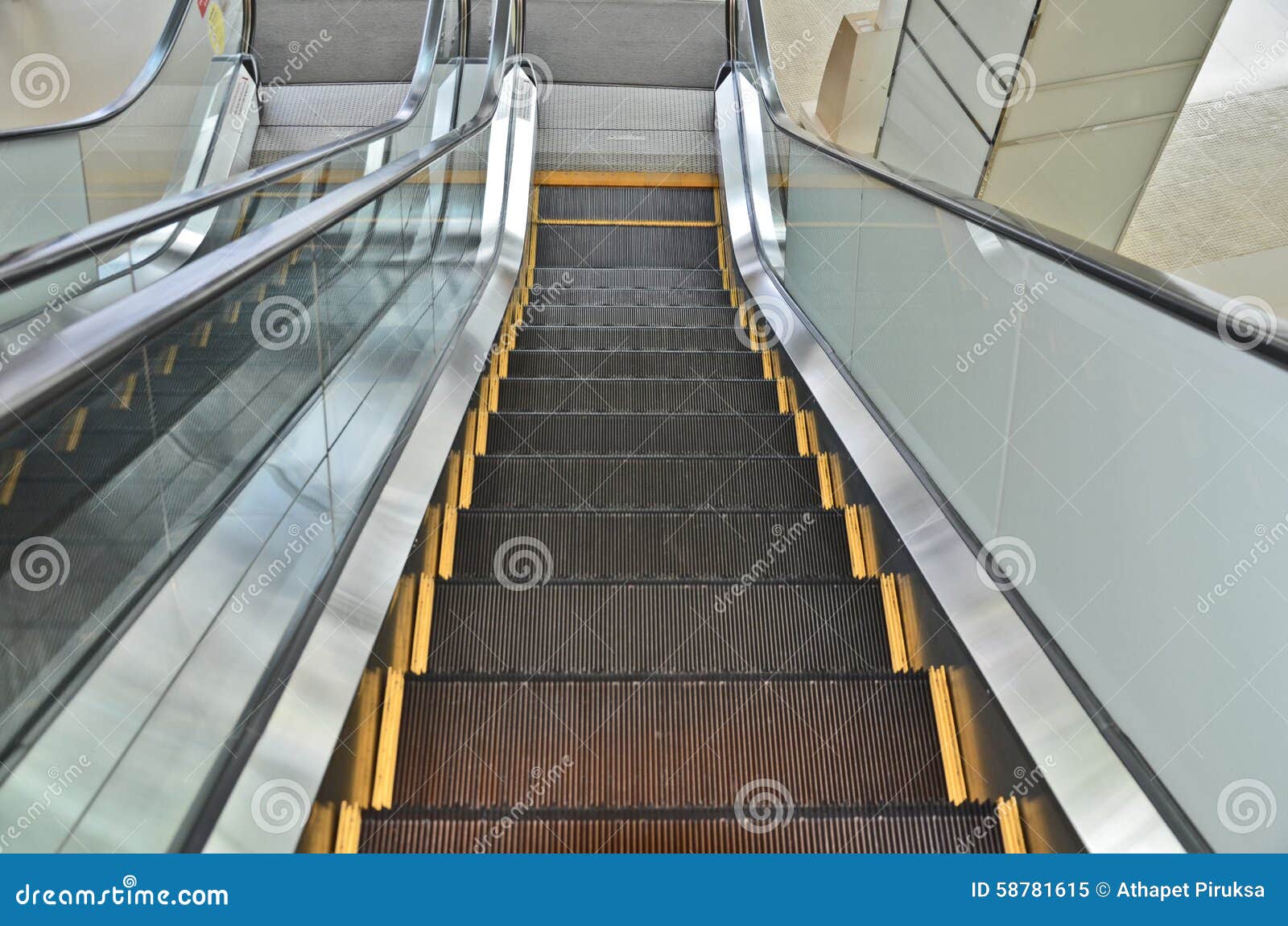 Top view of escalator stock image. Image of transport - 58781615