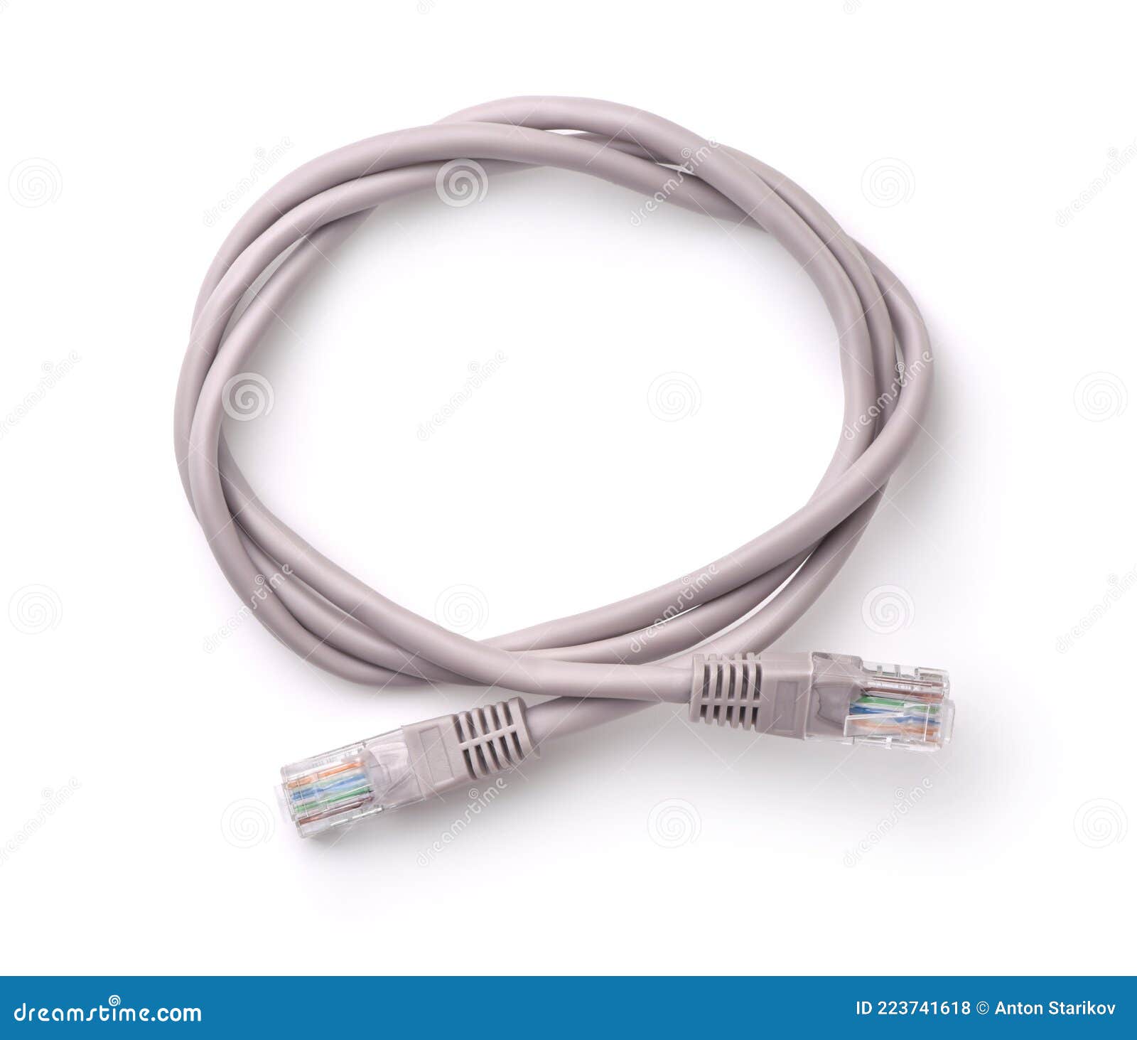 Top View of Ethernet Network Cable Roll Stock Photo - Image of computer ...