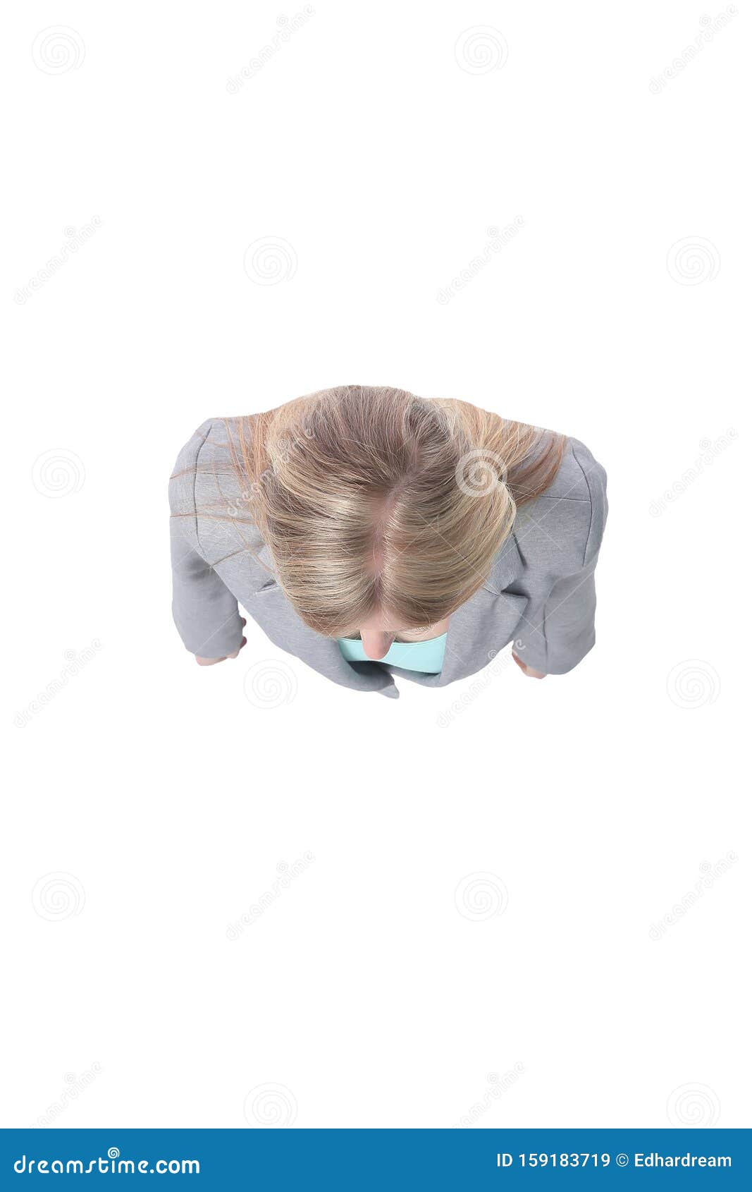 Top View. Executive Business Woman Looking Forward Stock Image - Image ...