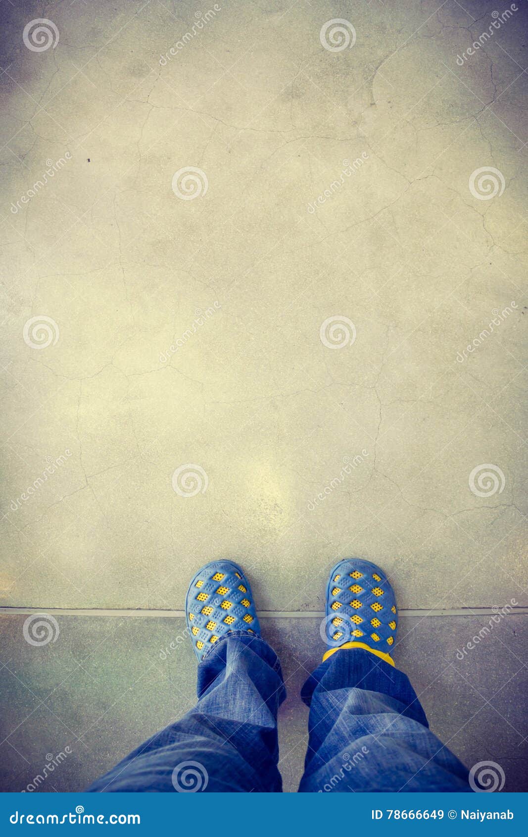 Top view of feet stock image. Image of yellow, ground - 78666649
