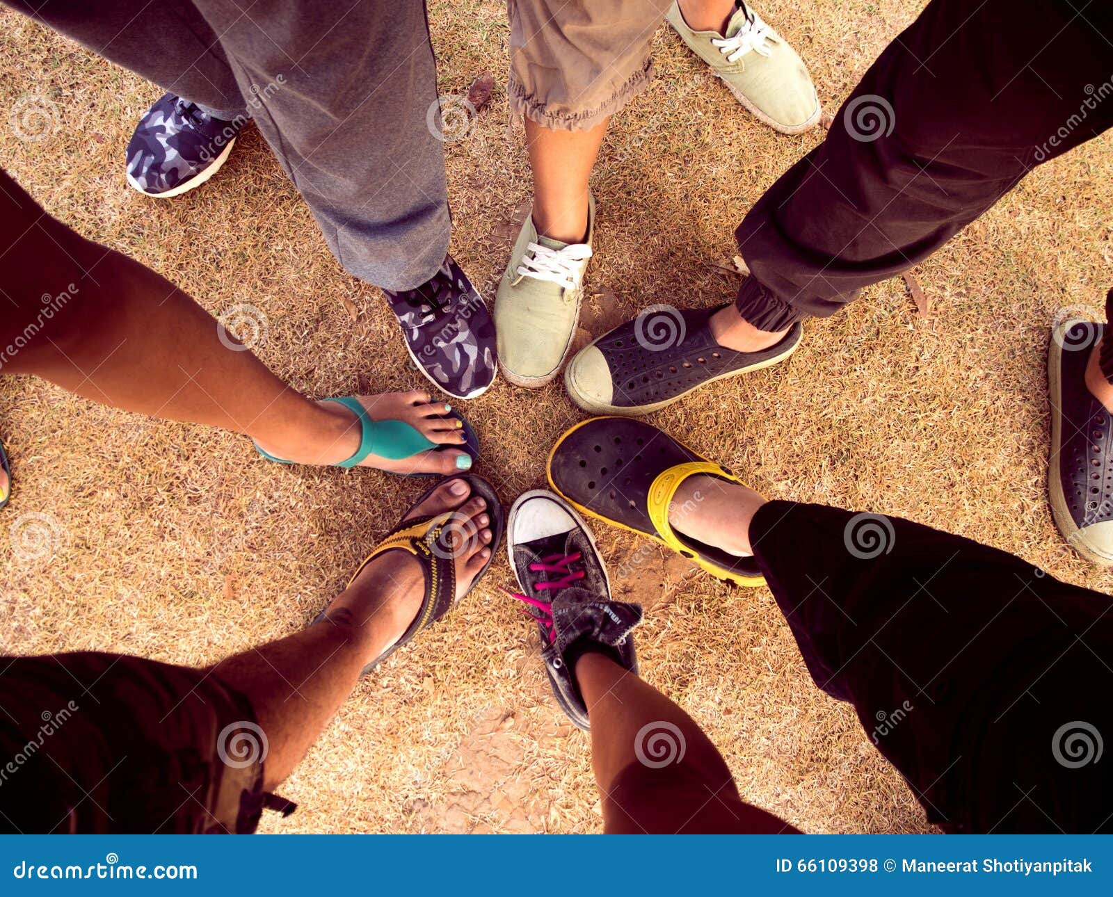 Top View of Feet of People Standing Stock Photo - Image of human ...