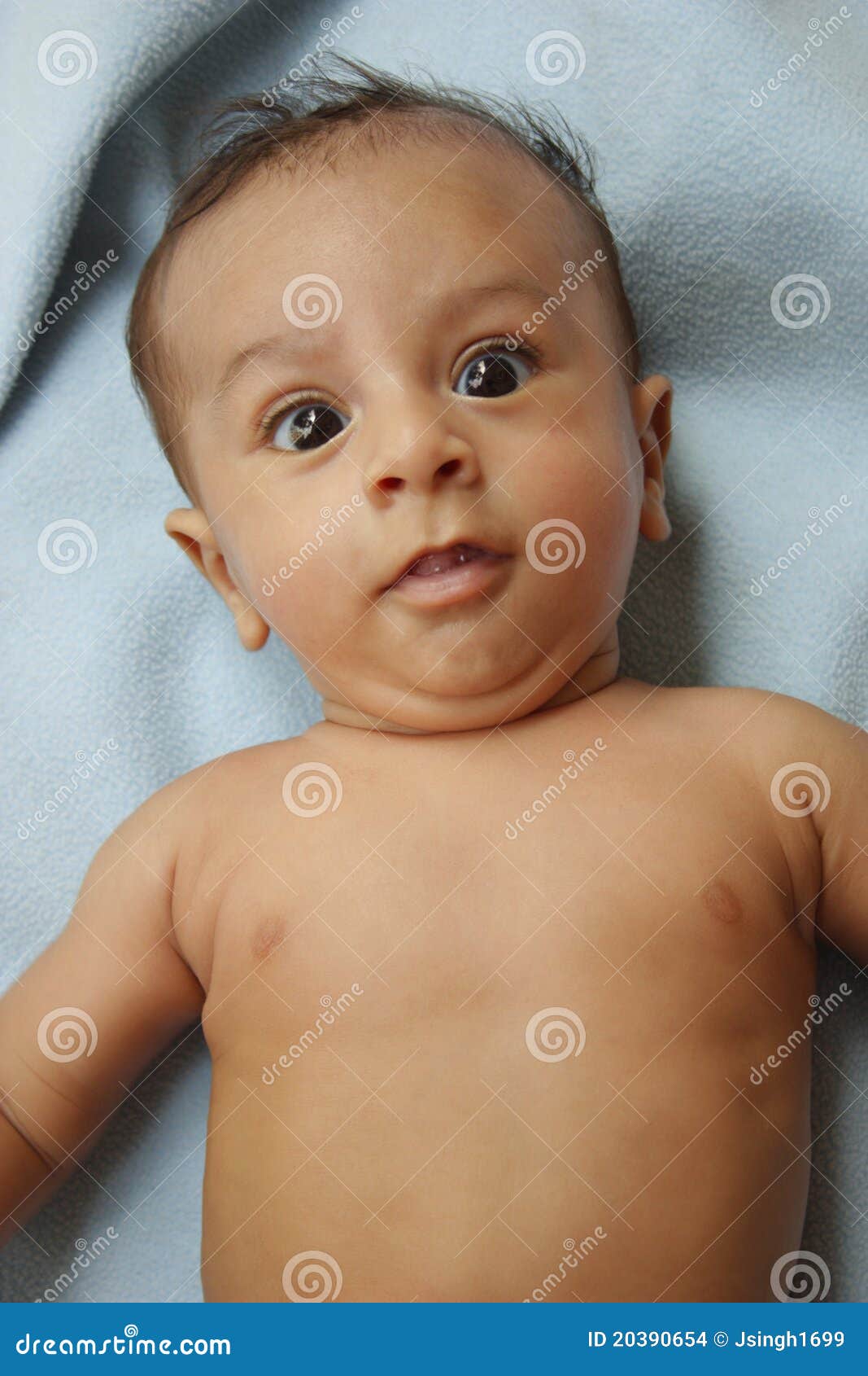 Top View of a Few Months Cute Baby Child Stock Photo - Image of little ...