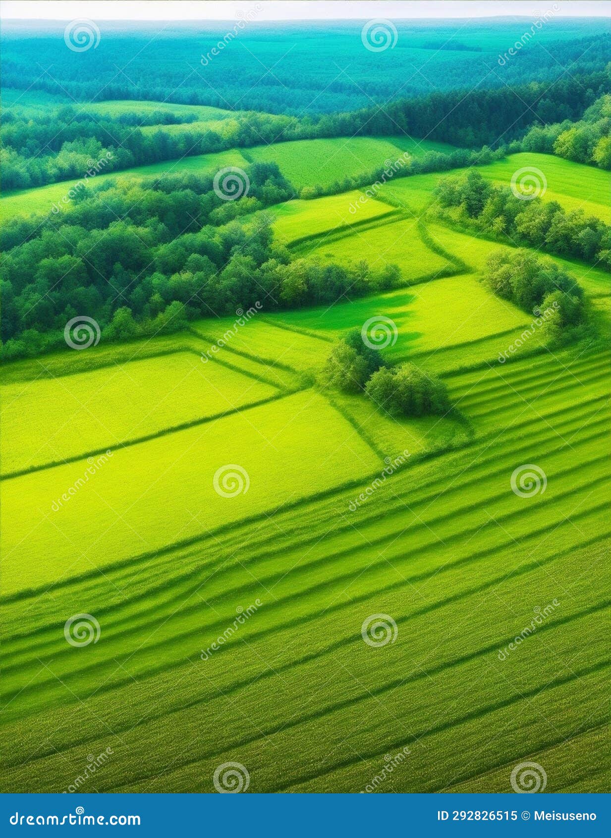 Top View of Fields and Forests Illustration Stock Illustration ...