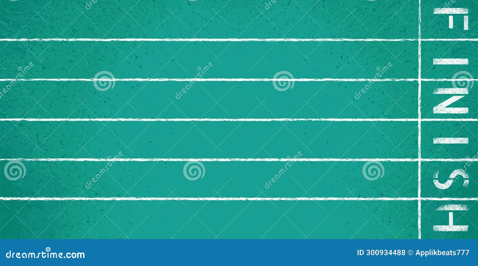 Top View of the Finish of the Teal Rubber Surface of the Running Track ...