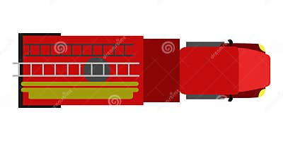 Top view of a fire truck stock vector. Illustration of truck - 93510115