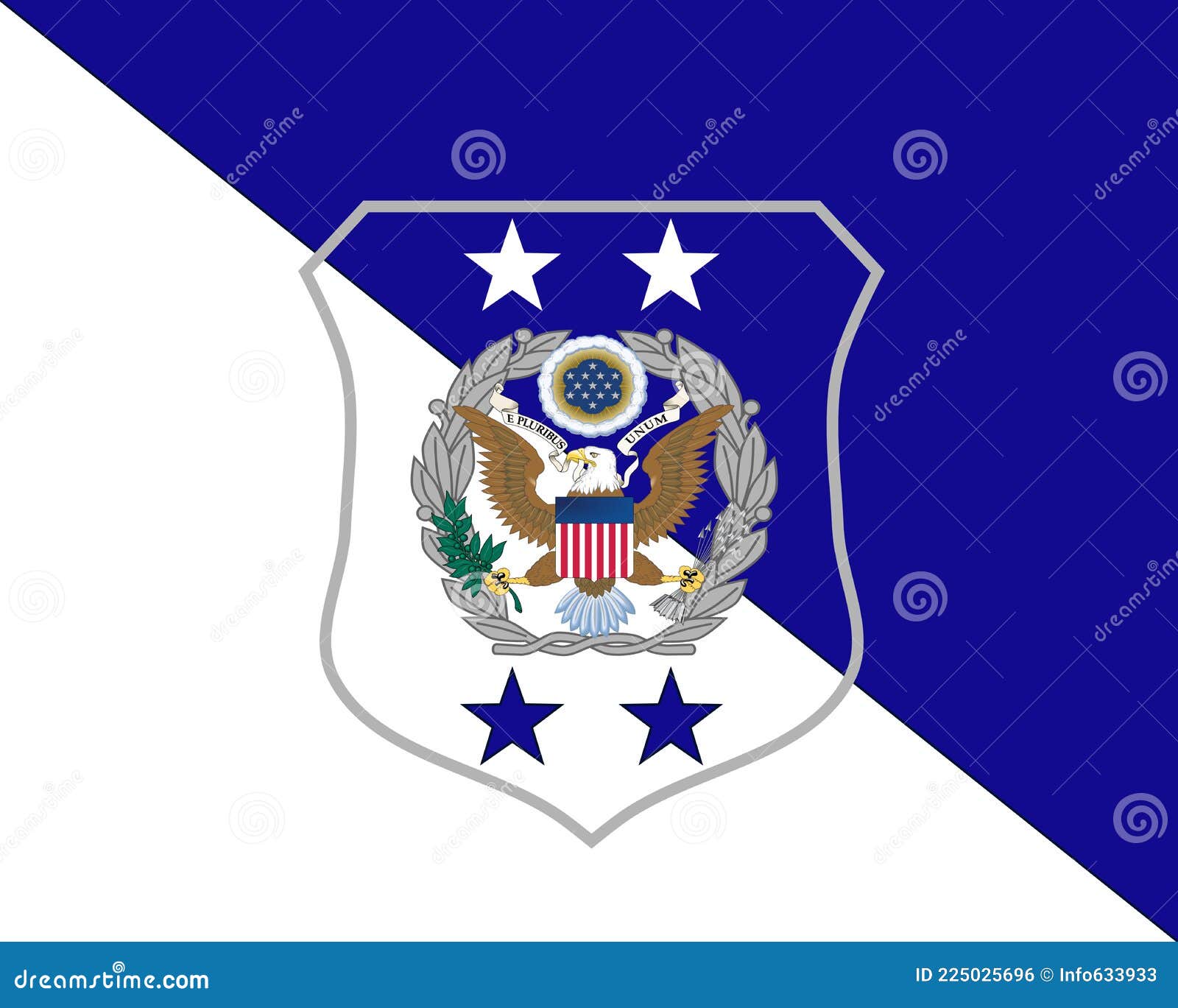 Top View of Flag of Chief Master Sergeant of the Air Force, No Flagpole ...