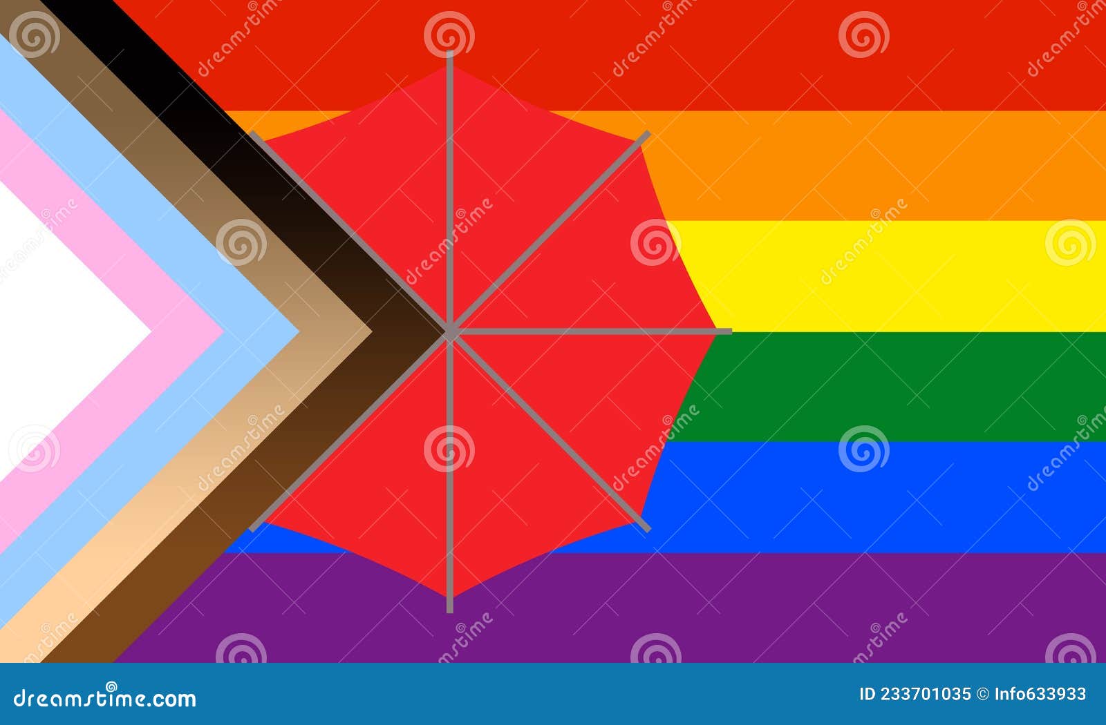 Top View Of Flag Of Sex Worker Inclusive Progress Pride No Flagpole Plane Design Layout Flag