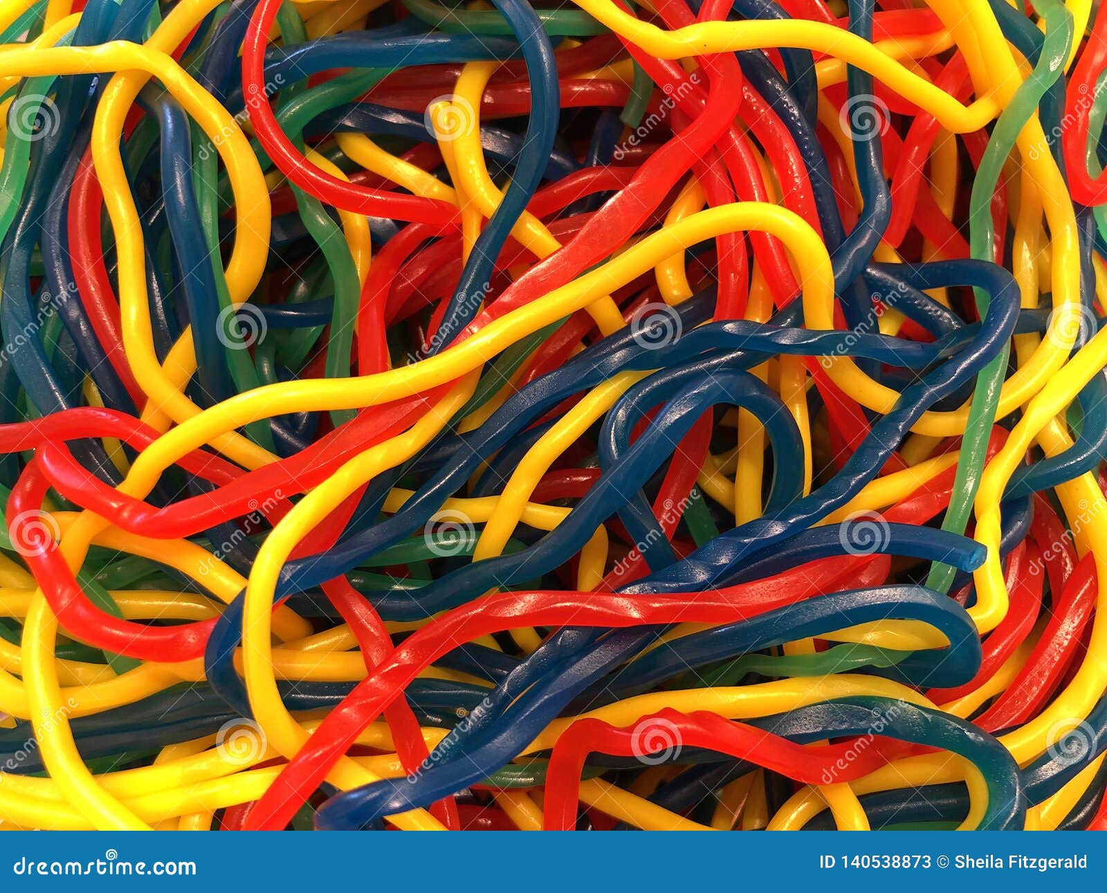Top View Background Colorful Licorice Strings Stock Image - Image of ...