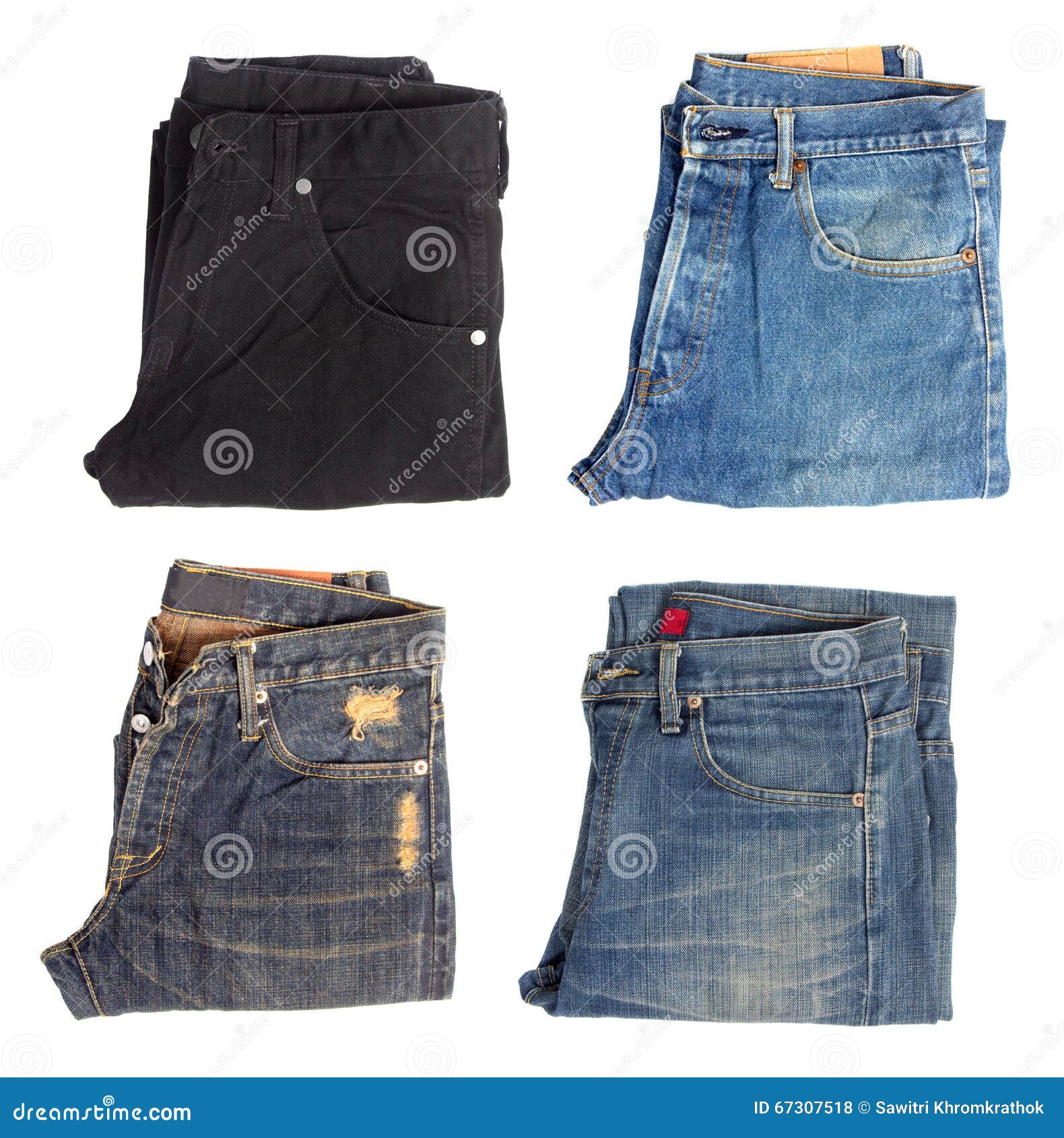 Top view of a folded jeans stock photo. Image of jean - 67307518