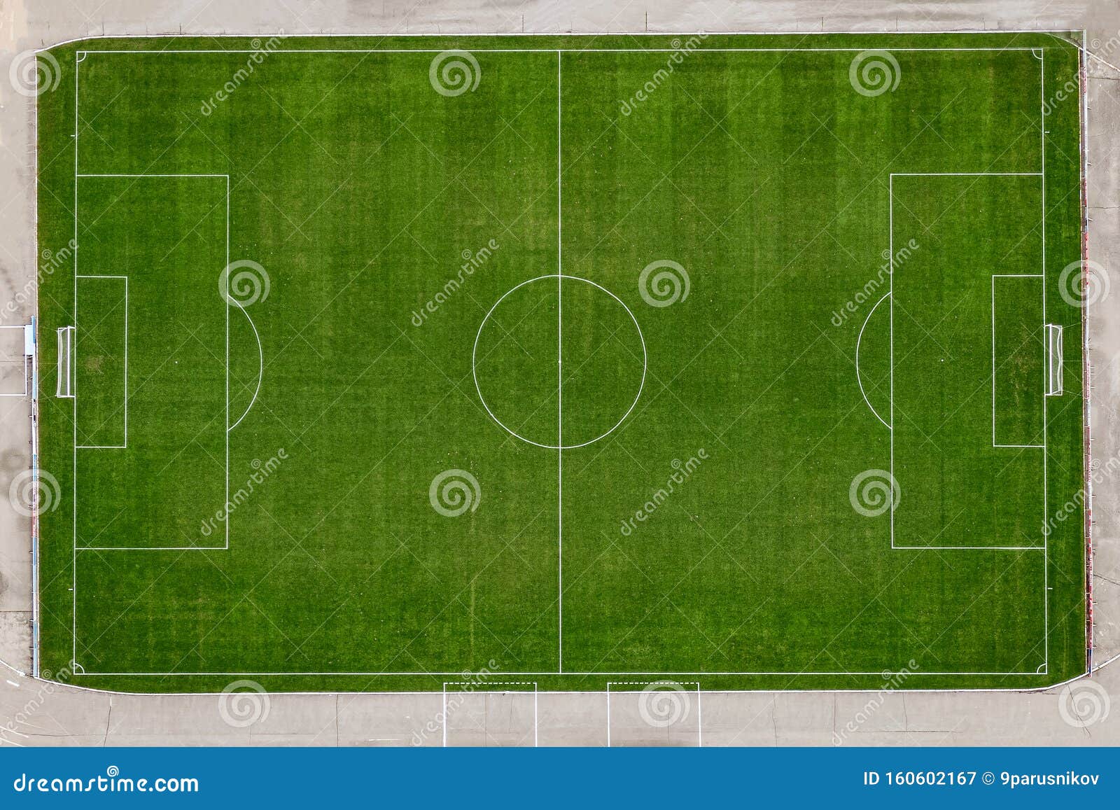 Top View of Football Field. Stock Image - Image of match, area: 160602167