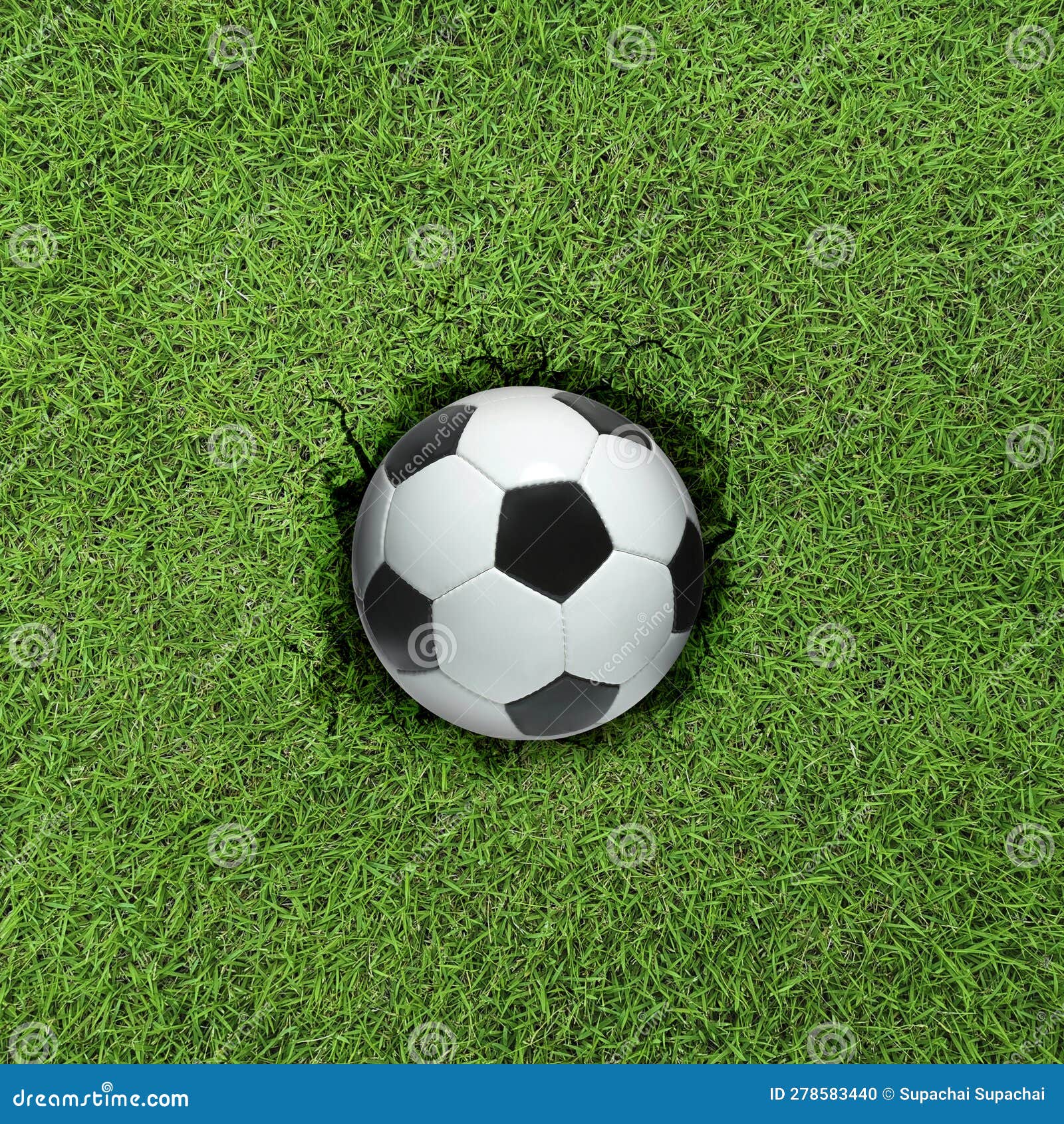 Top View, with a Football in the Pit Stock Photo - Image of round ...