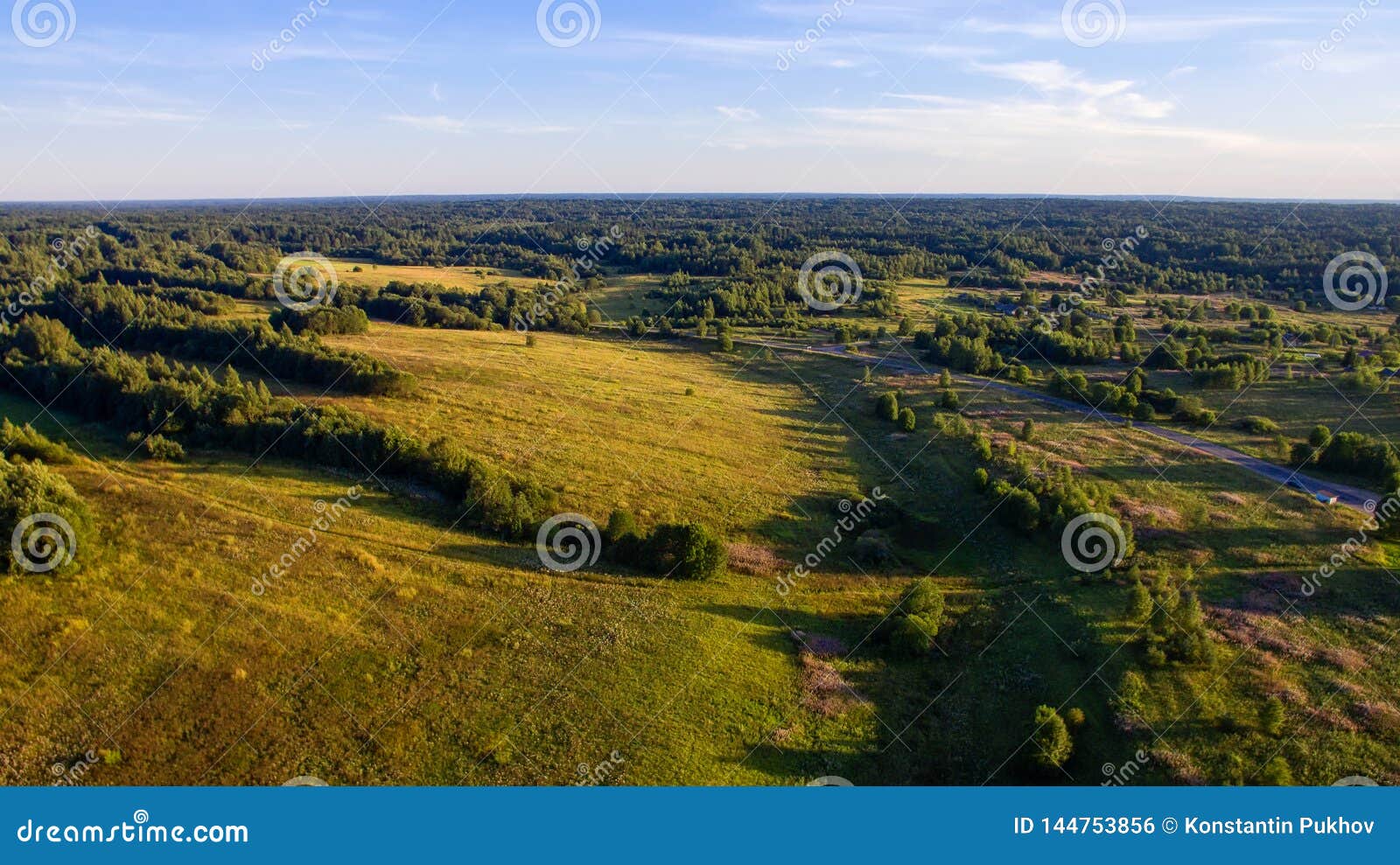 Top View of the Forests and Fields Stock Photo - Image of field ...