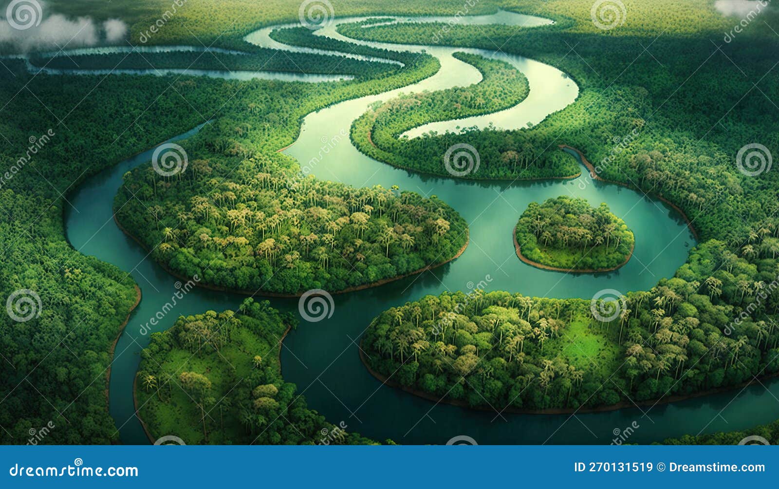 Top View Forest Illustration by Generative AI Stock Illustration ...