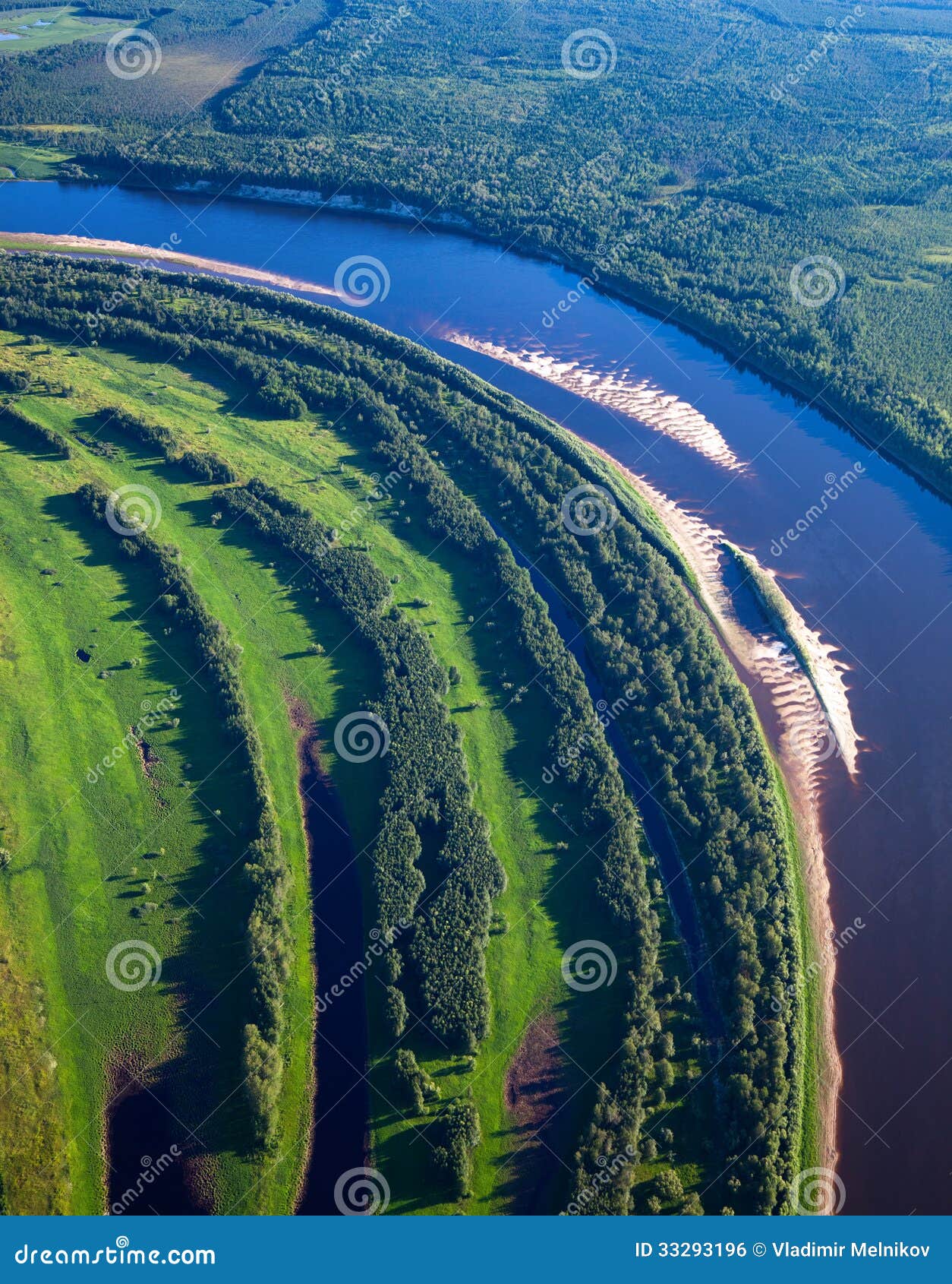 Top View of the Forest River Stock Photo - Image of large, landscape ...