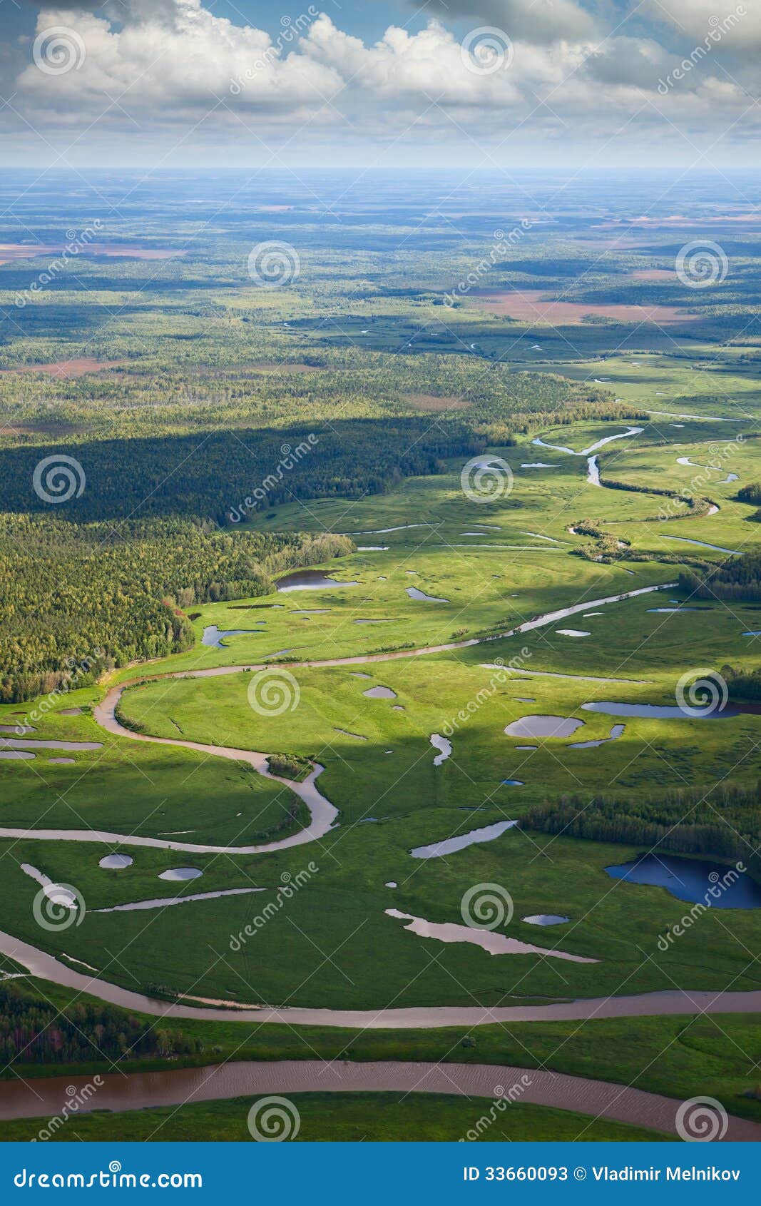 Top View of the Forest River Stock Image - Image of forest, beauty ...