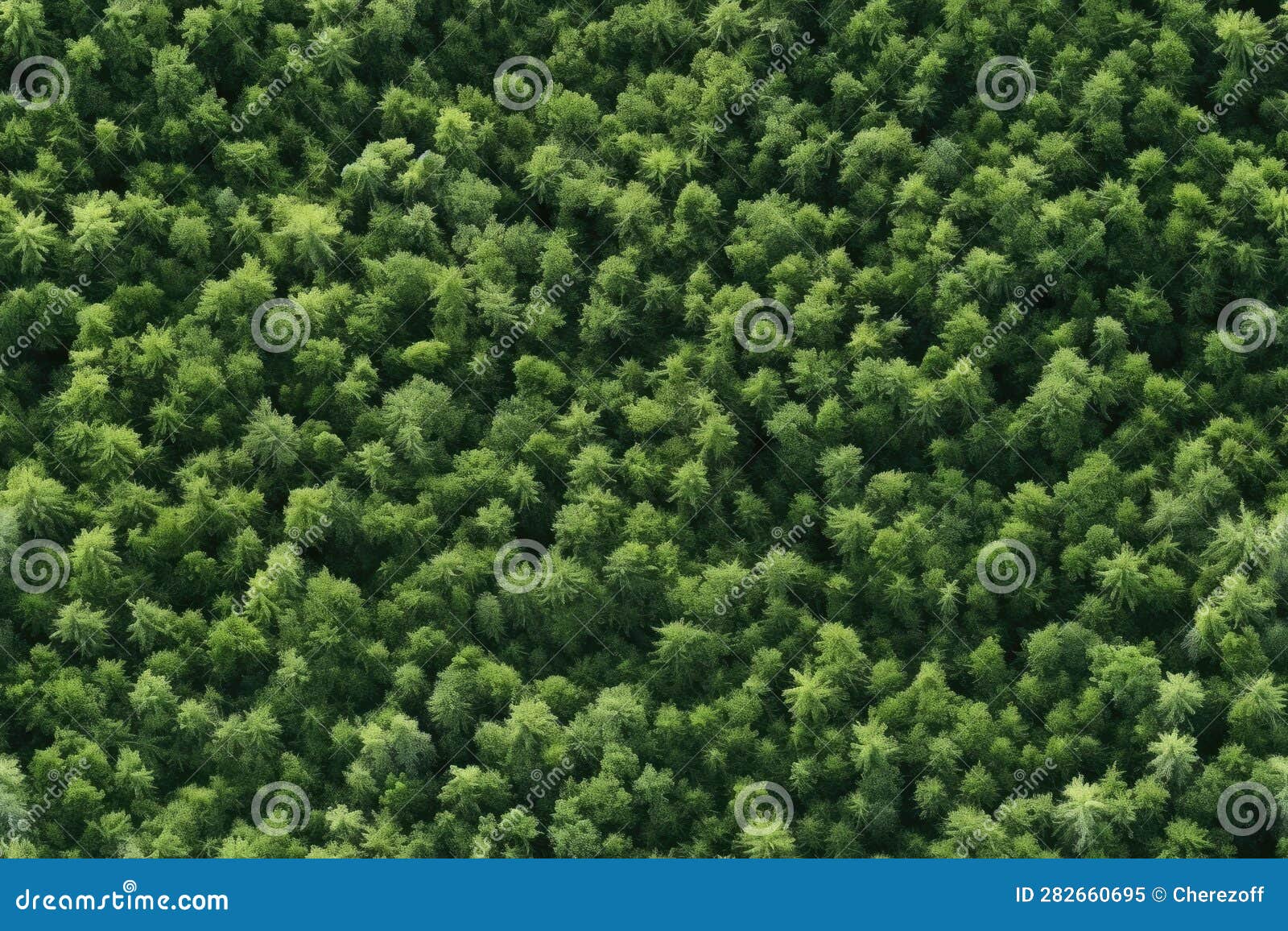 Top View of the Forest, Seamless Stock Illustration - Illustration of ...