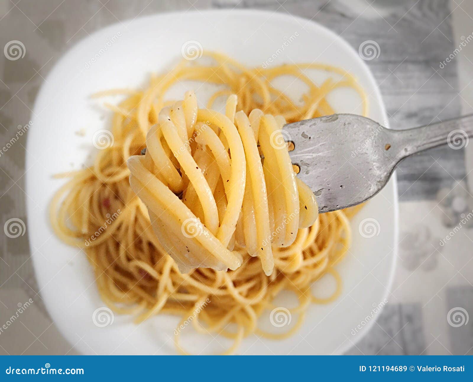Top View of a Fork Swirling Spaghetti Stock Image - Image of cuisine ...