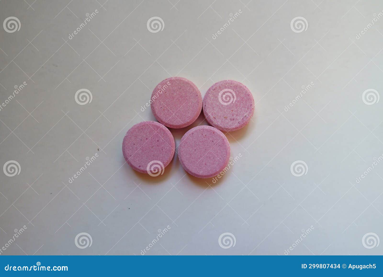 Top View of Four Pink Oral Probiotic Tablets Stock Photo - Image of ...