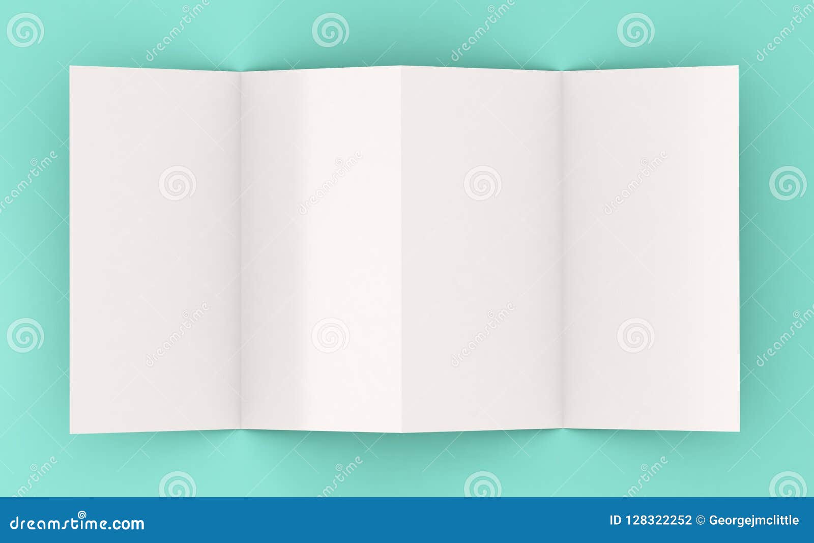 Top View of Four Pages Leaflet on Blue Background Stock Illustration ...
