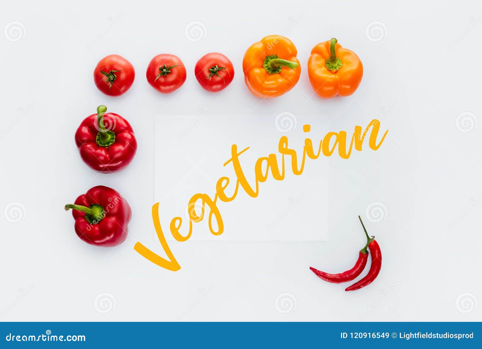 Top View of Frame of Vegetables with Text Vegetarian Stock Image ...