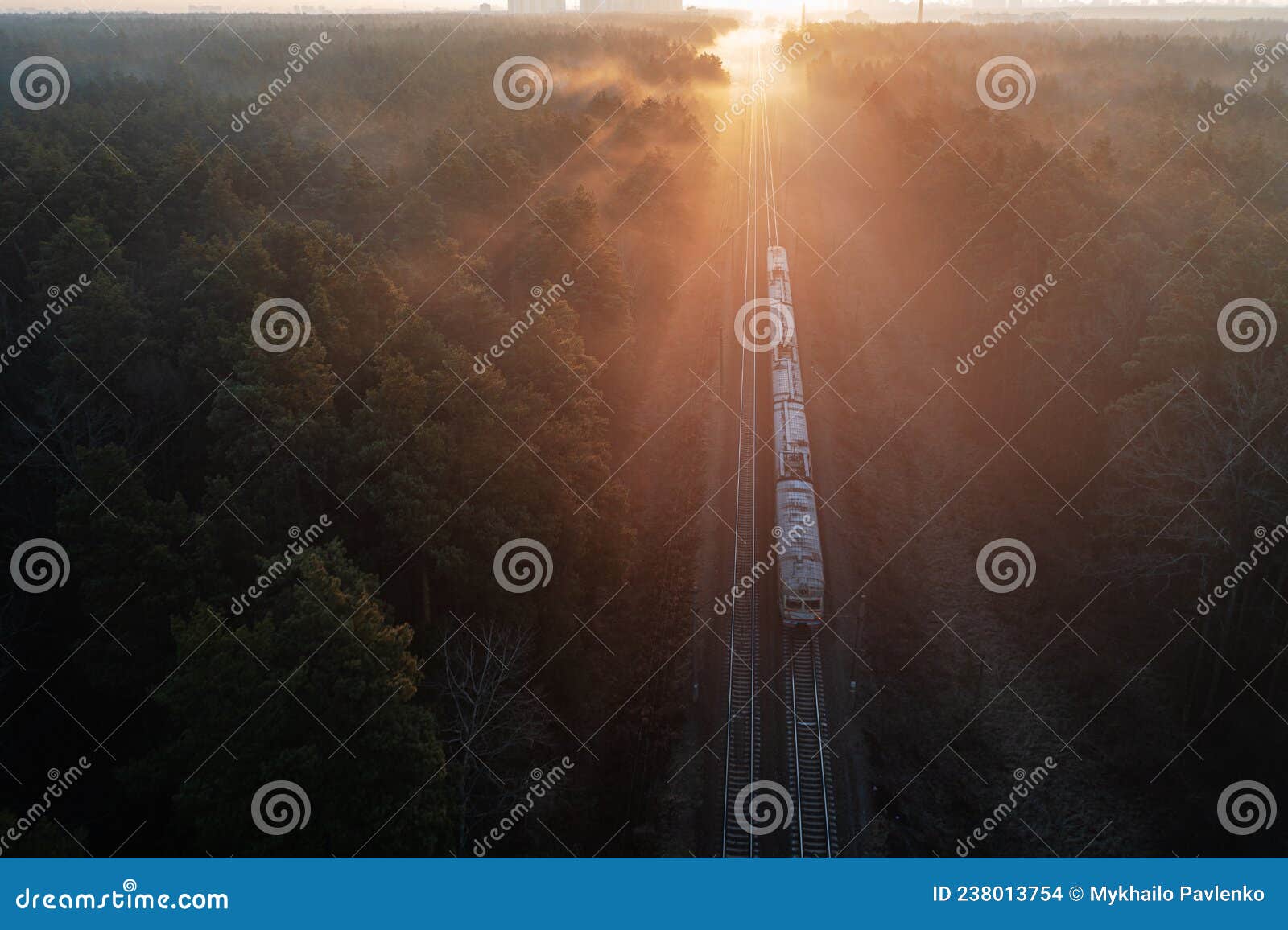 Top View of Freight Train, Motion Blur. Stock Photo - Image of track ...