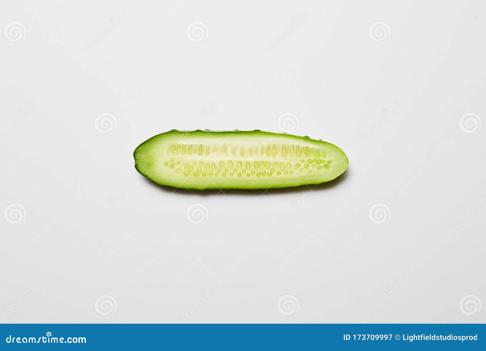 Top View of Fresh Cucumber Slice Stock Image - Image of cucumber ...