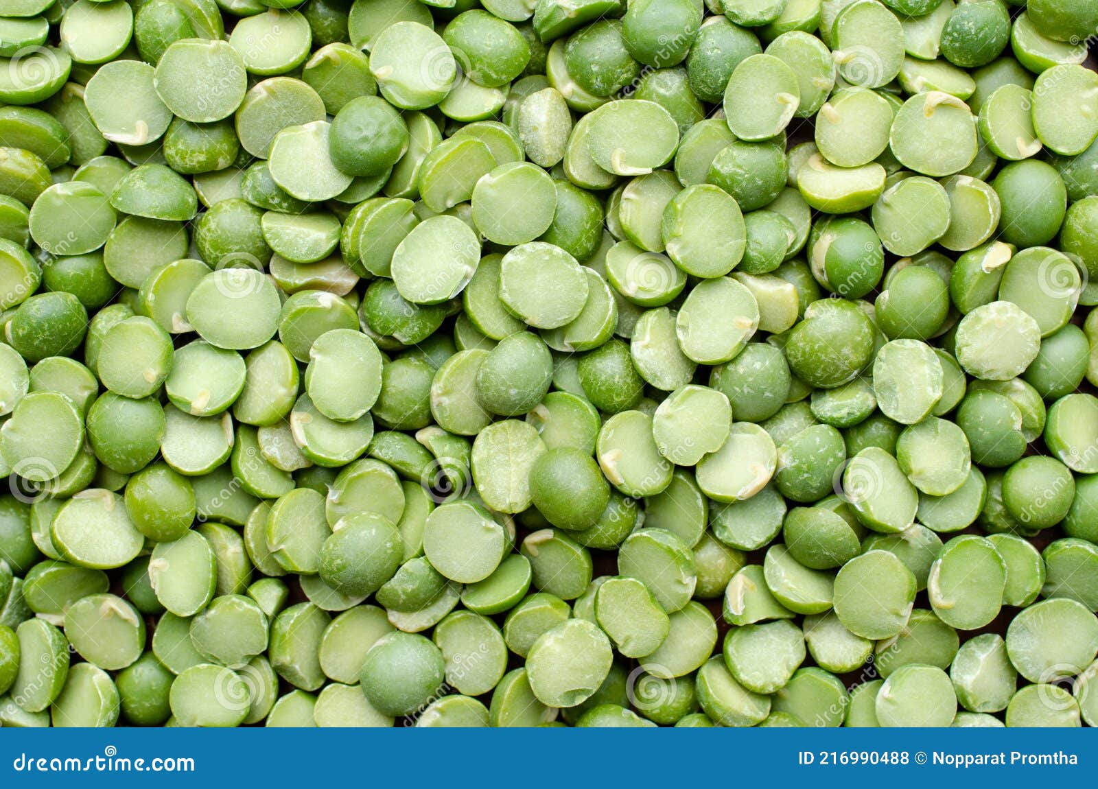 Top View of Fresh Green Split Mung Bean Seed Stock Photo - Image of ...