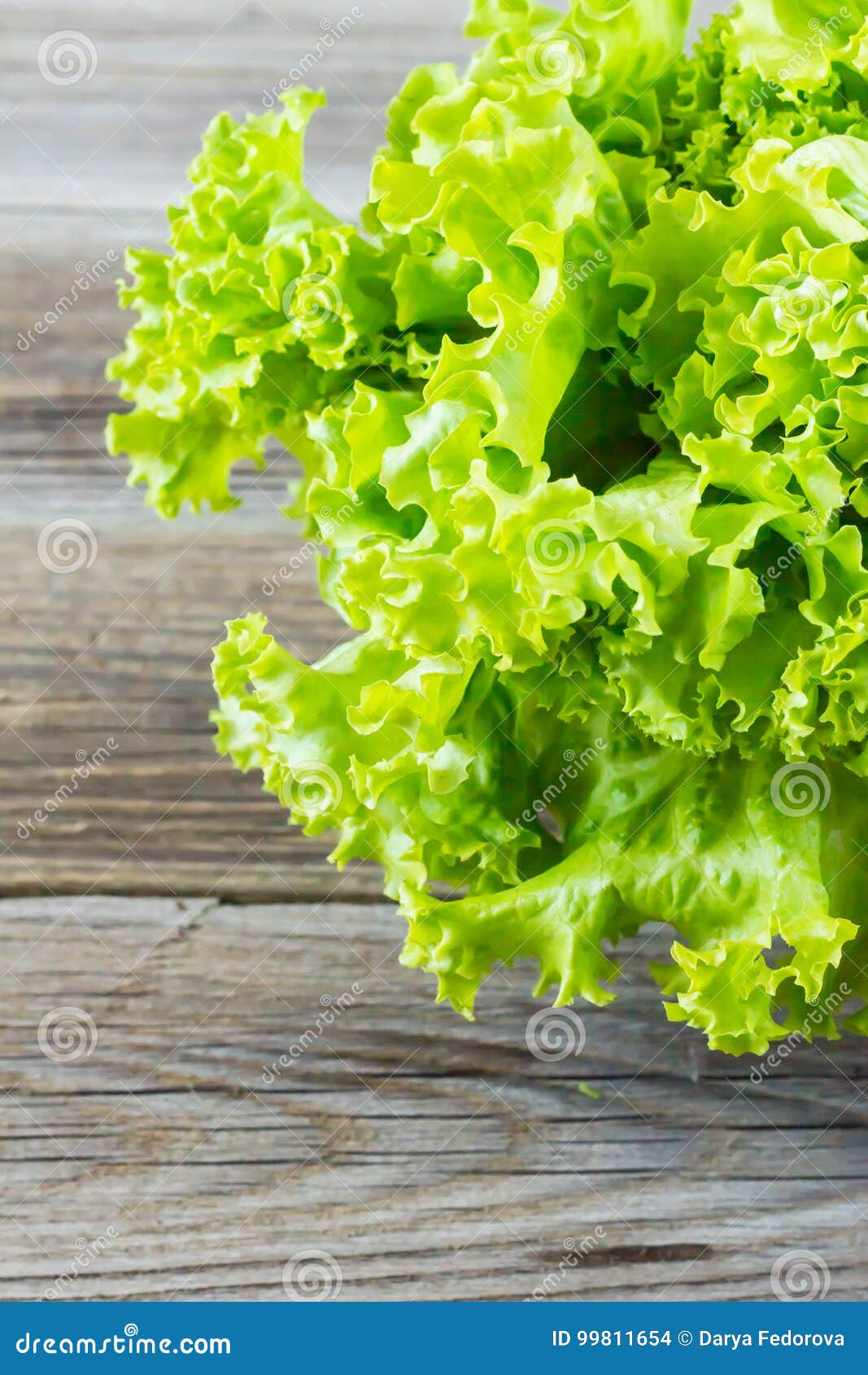 Top View of Fresh Lettuce on Wooden Background Stock Photo - Image of ...