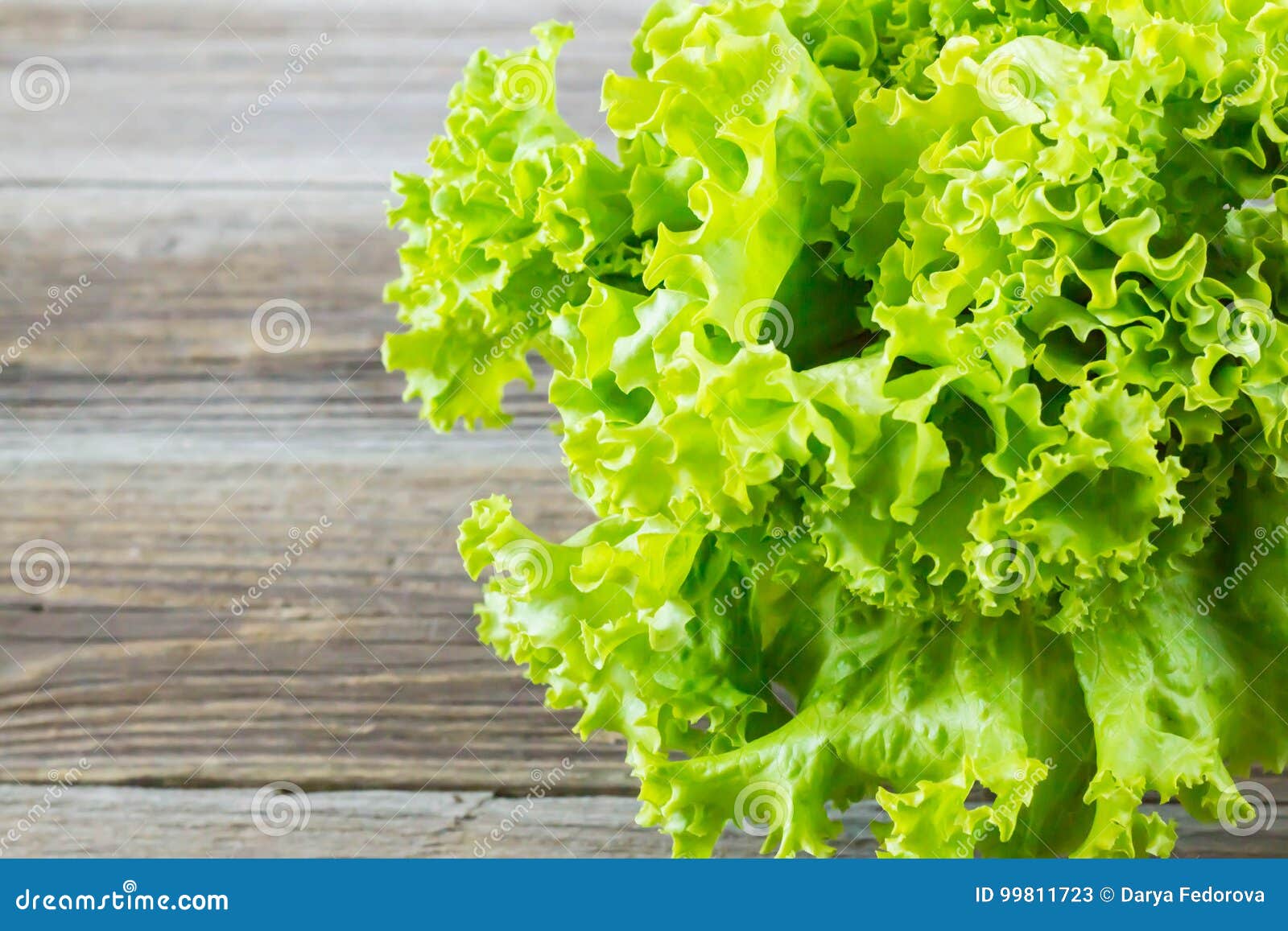 Top View of Fresh Lettuce on Wooden Background Stock Image - Image of ...