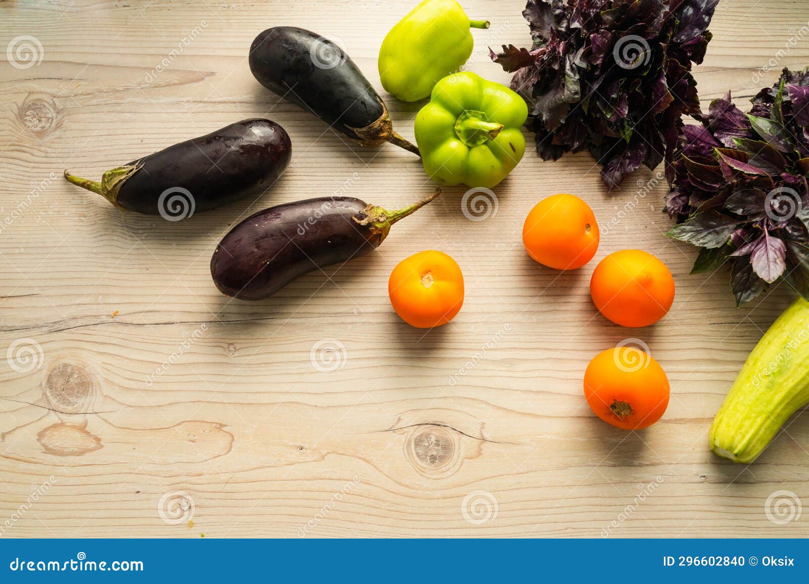 Top View of Fresh Organic Vegetables on the Kitchen Table Stock Photo ...