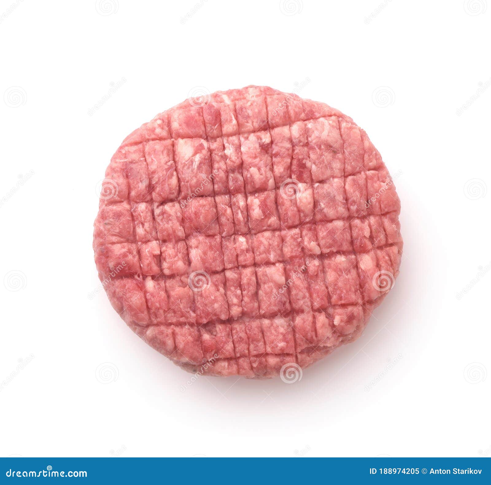 Top View of Fresh Raw Burger Patty Stock Image - Image of meat, cutlet ...