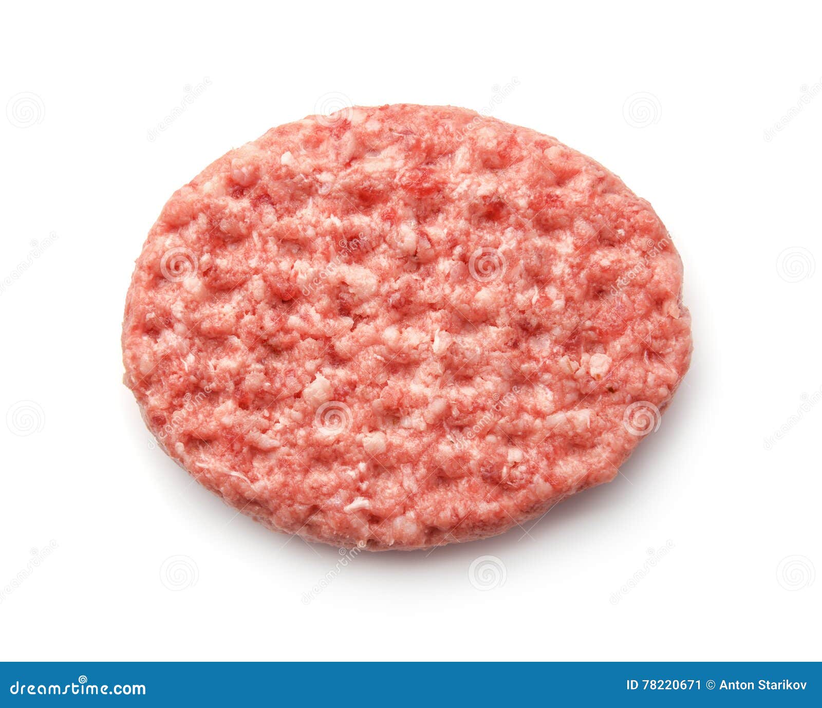 Top View of Fresh Raw Burger Patty Stock Image - Image of barbecue ...