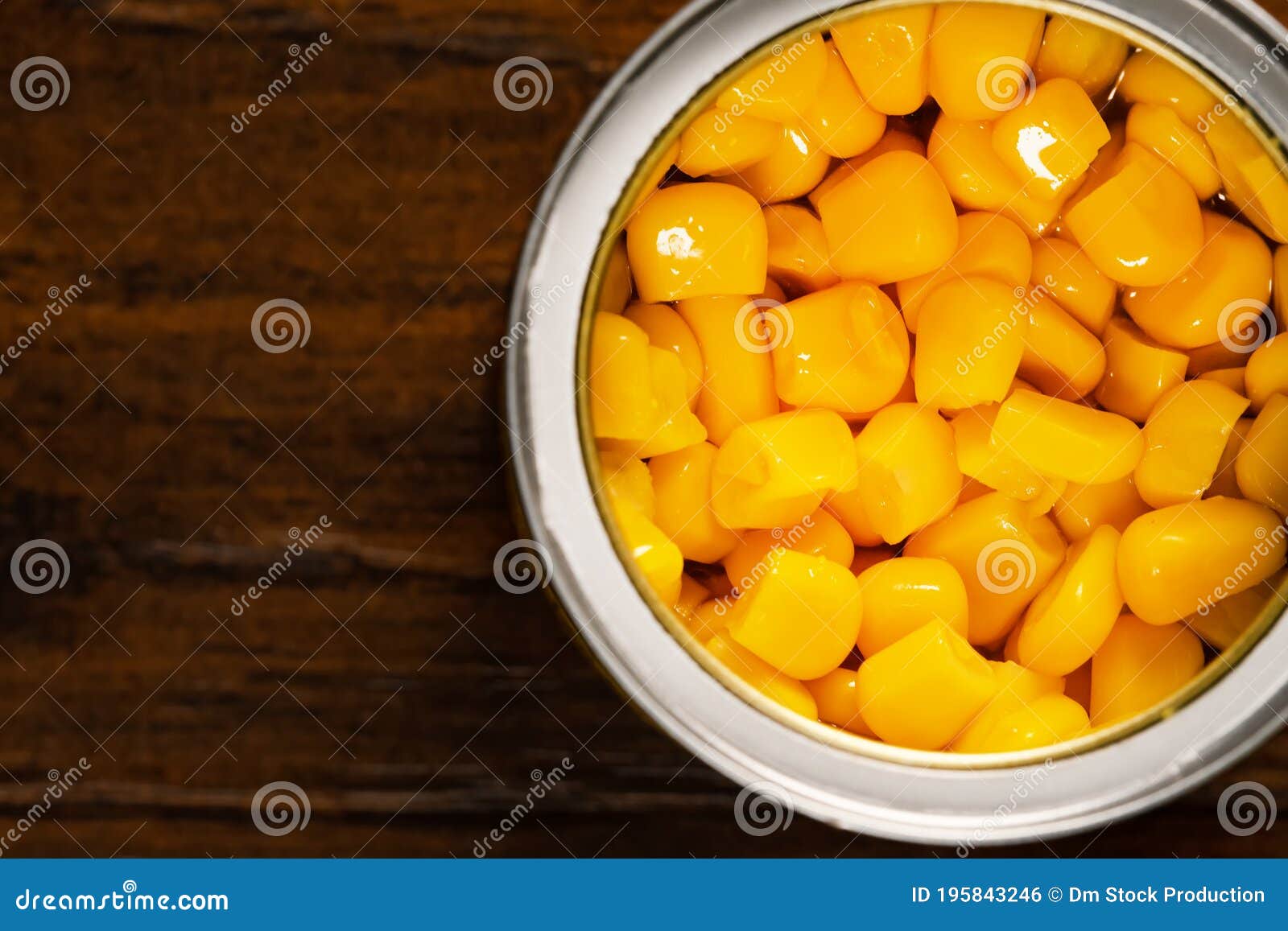 Corn in can stock photo. Image of golden, macro, vegeterian - 195843246