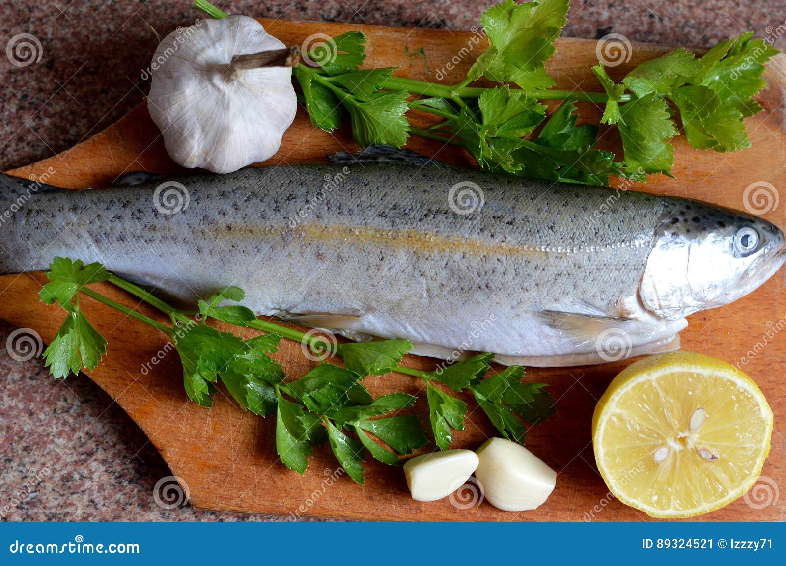 Top View of Fresh Raw Trout Stock Image - Image of view, restaurant ...