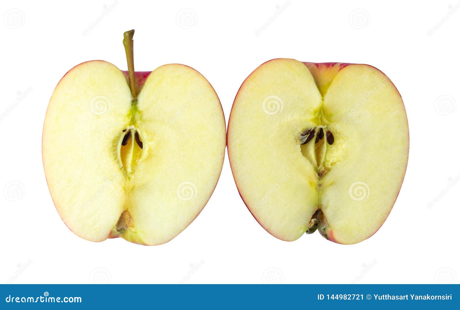 Top View Fresh Red Apple on White Background Stock Image - Image of ...