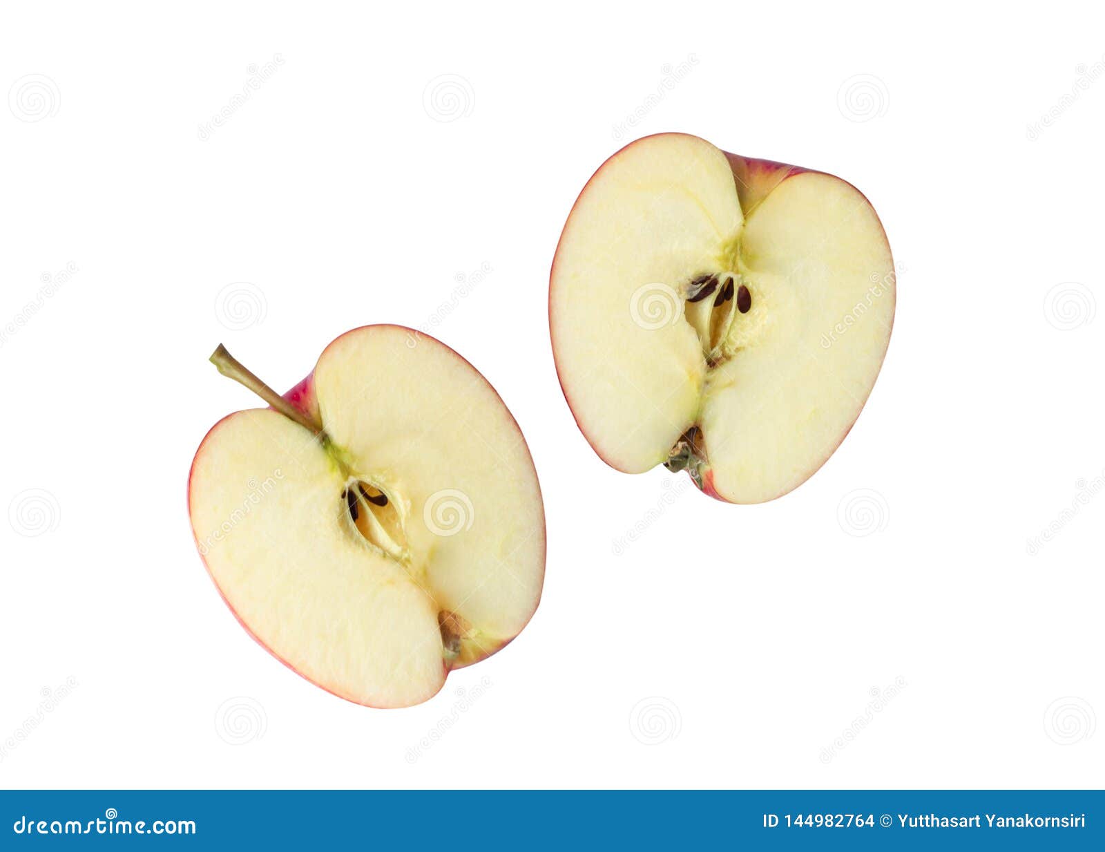 Top View Fresh Red Apple Isolated on White Background Stock Photo ...