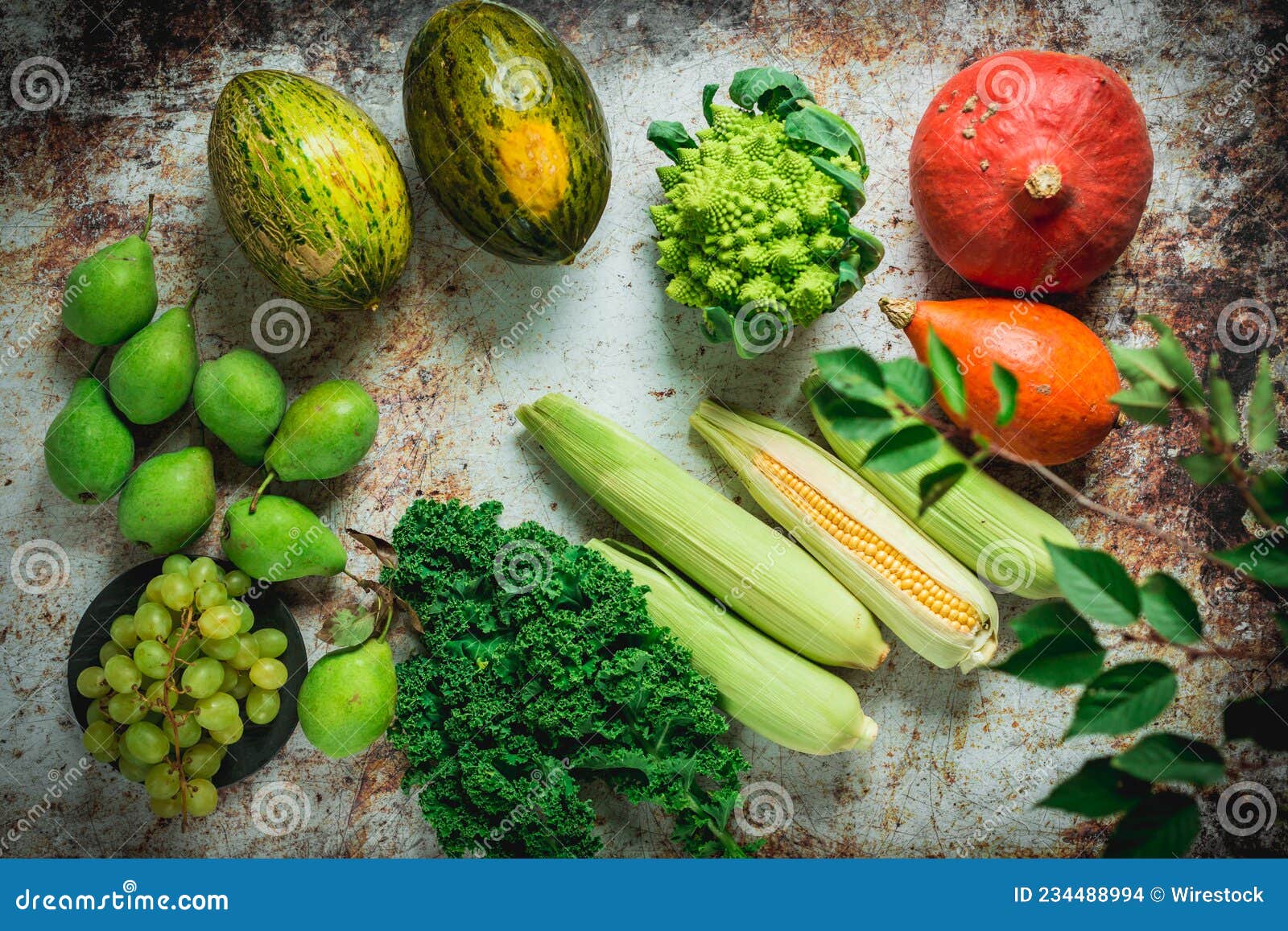 Top View of Fresh Vegetables Stock Photo - Image of golden, sweet ...