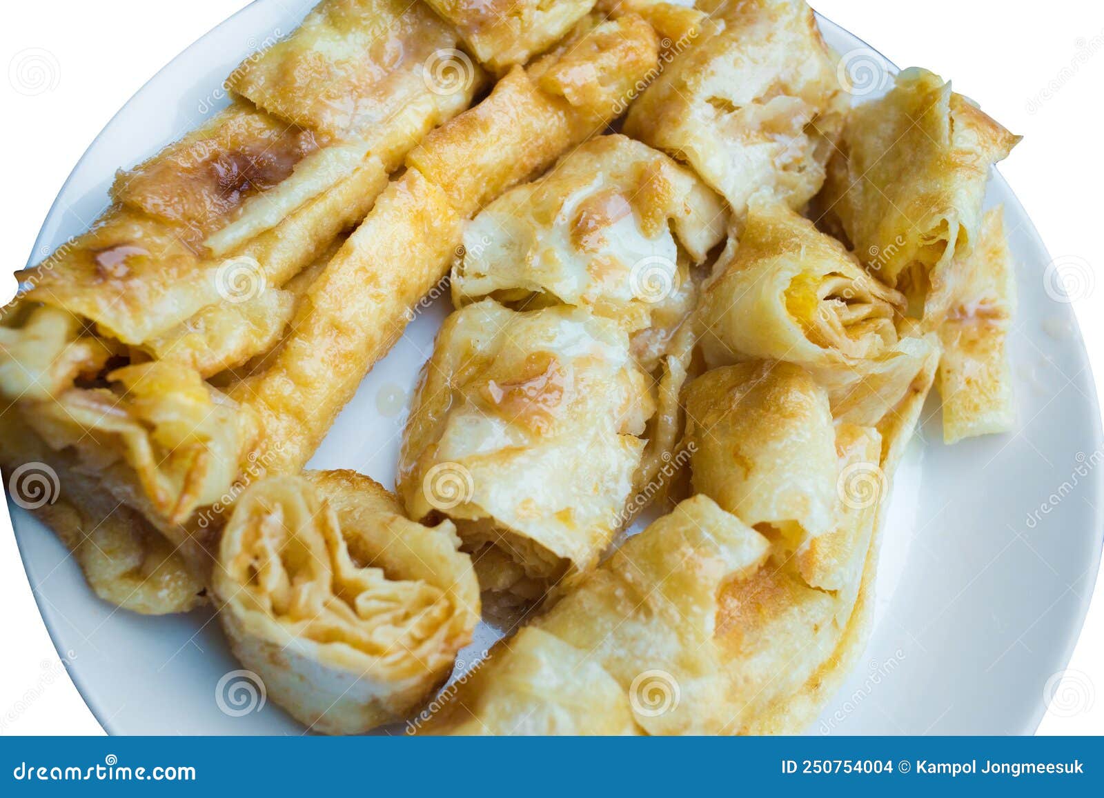 Top View of Fried Delicious Roti , on White Background Stock Photo ...