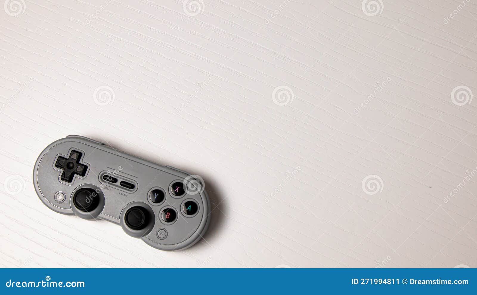 Top View of a Gamepad on White Background. Copy Space Stock Image ...