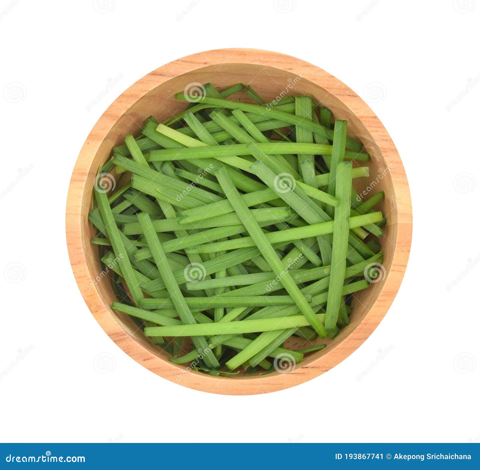 Top View of Garlic Chives Isolated on White Background Stock Image ...