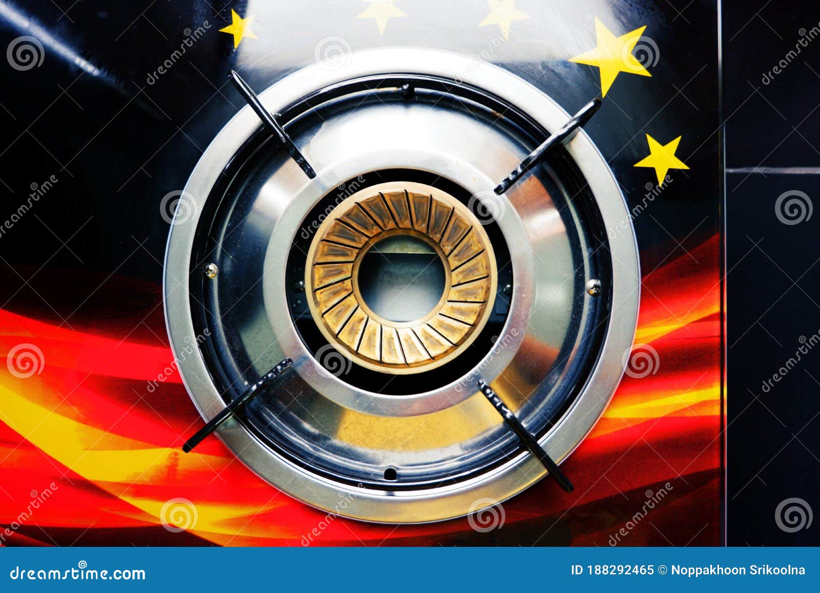 Top View of Gas Stove in Modern Design Stock Image - Image of cooker ...